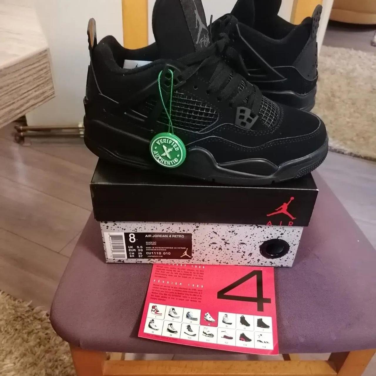 Jordan 4s Black Cats - Depop