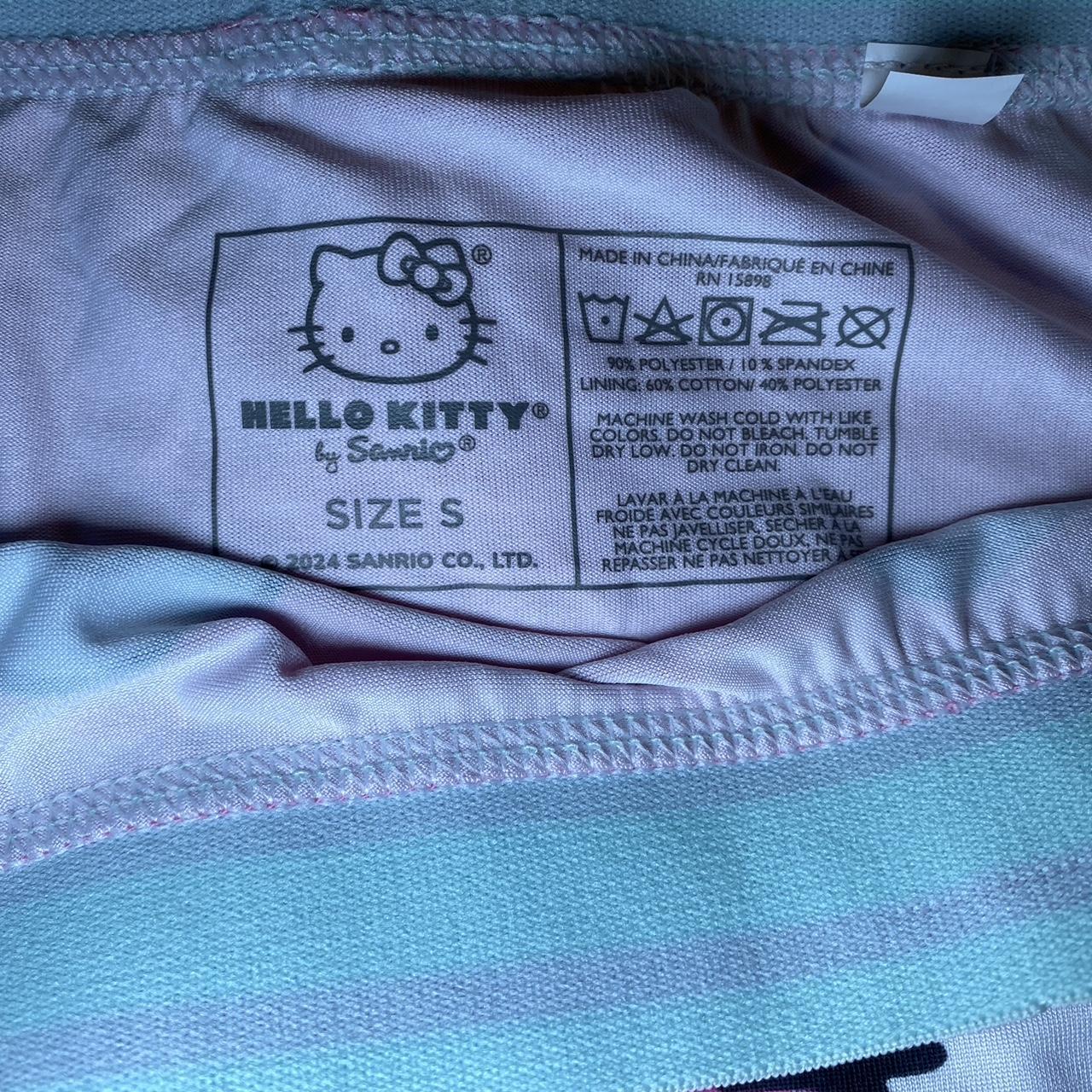 Hello Pink and Blue Kitty Top and Shorts Sleepwear... - Depop