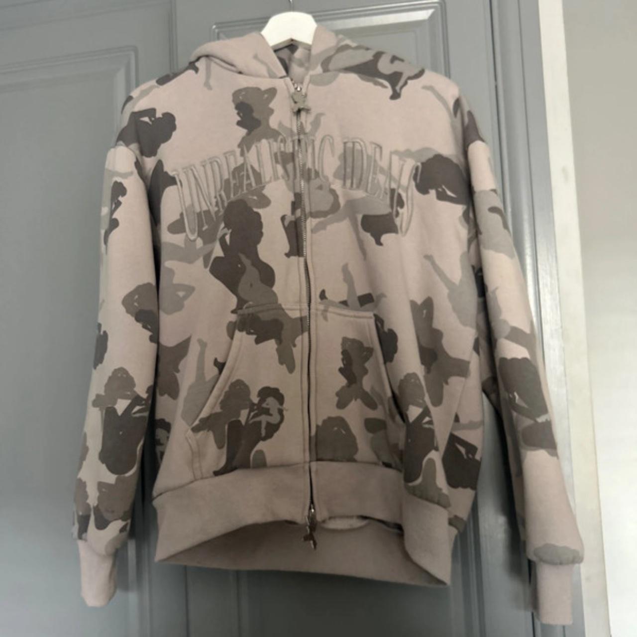 Grey camo named collective jacket xs/s - Depop