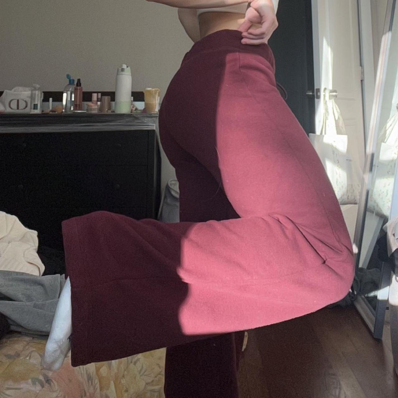 UGG Wide Leg sweatpants brown/burgundy inside is... - Depop