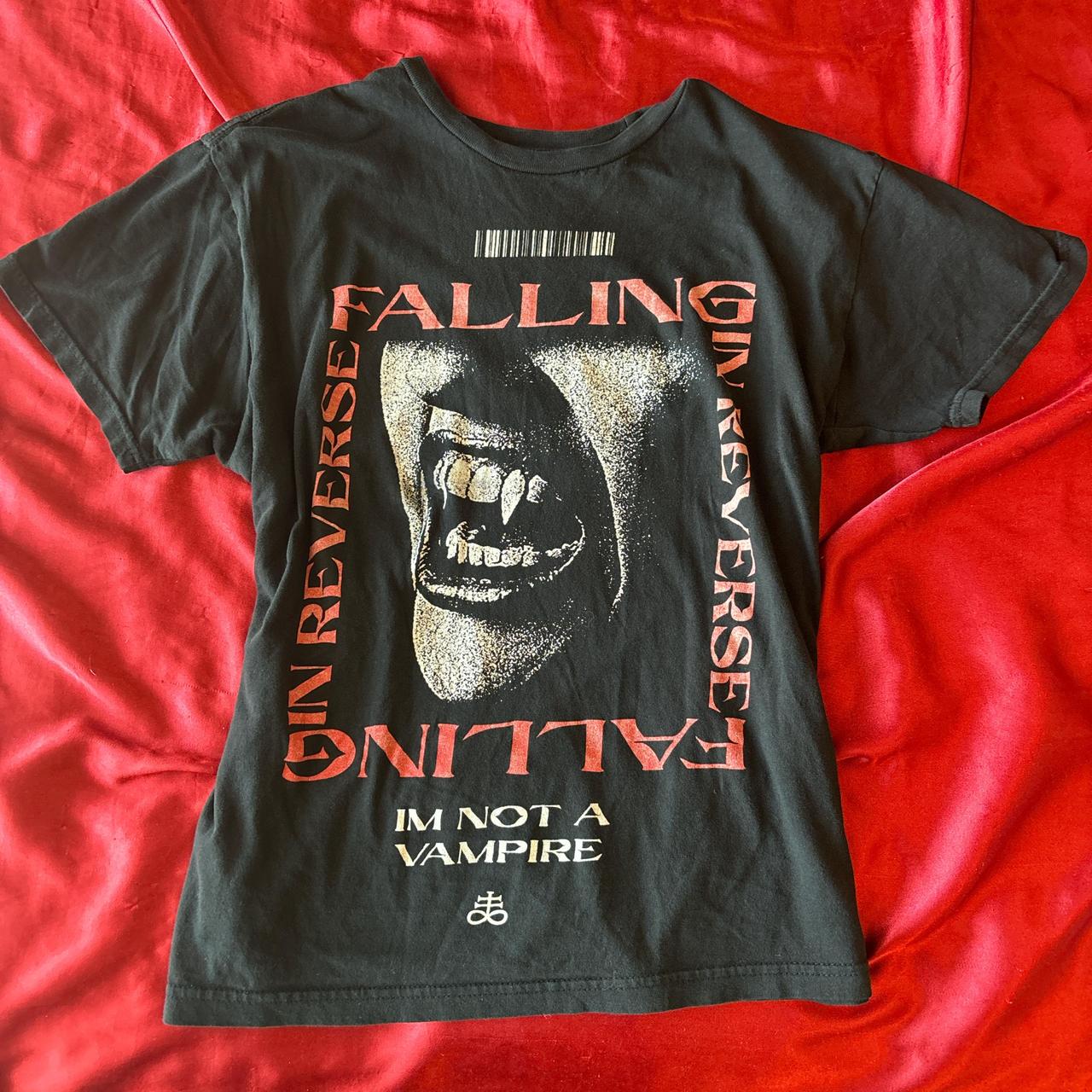 Black Falling in Reverse tee #bandtee#emo Size L,... | Depop