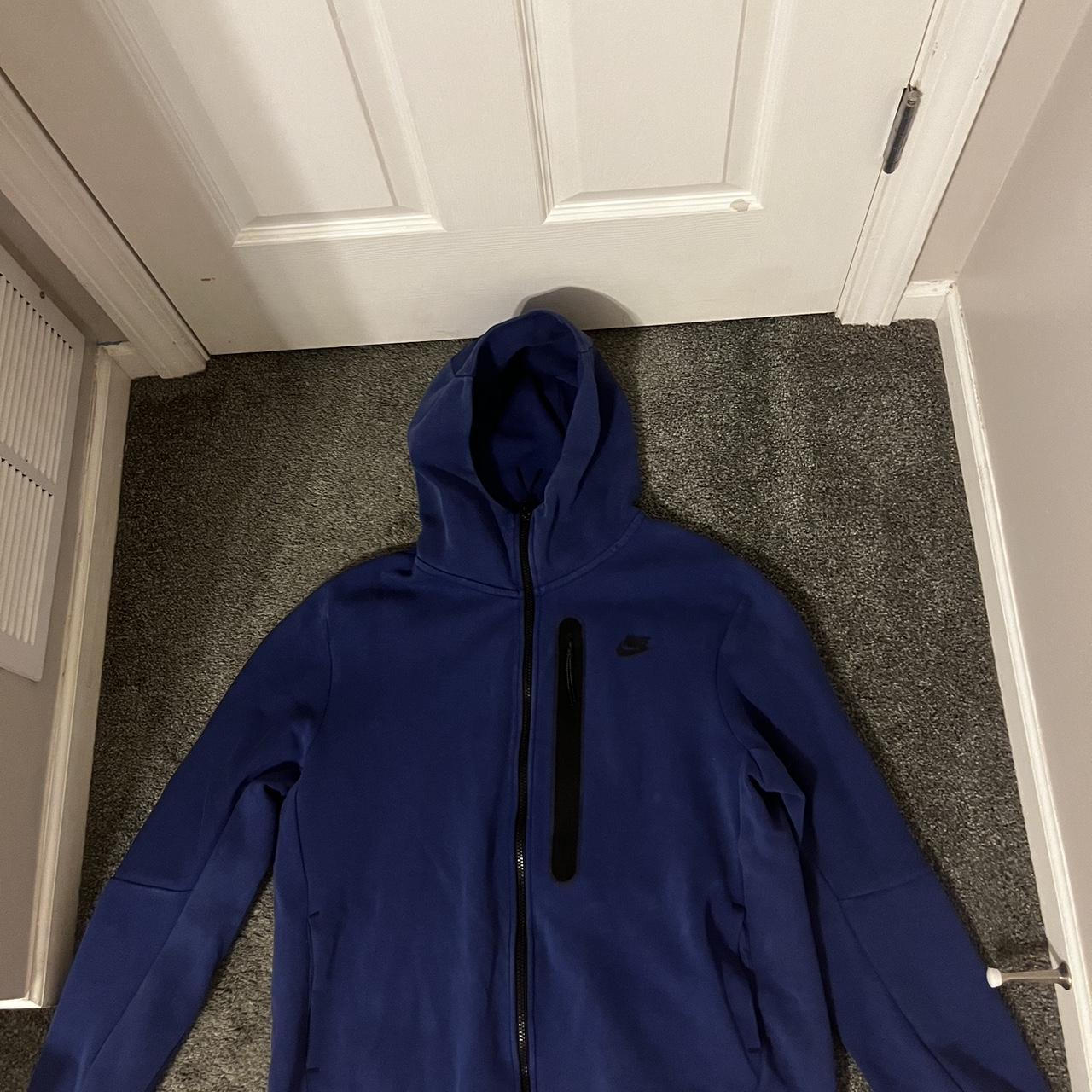 Nike Tech Fleece Full Zip Jacket - Washed Blue Color... - Depop