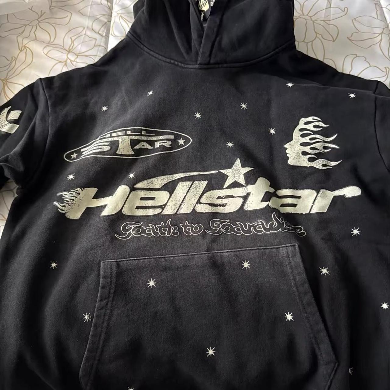 Hellstar hoodie with a unique back design #Hellstar - Depop