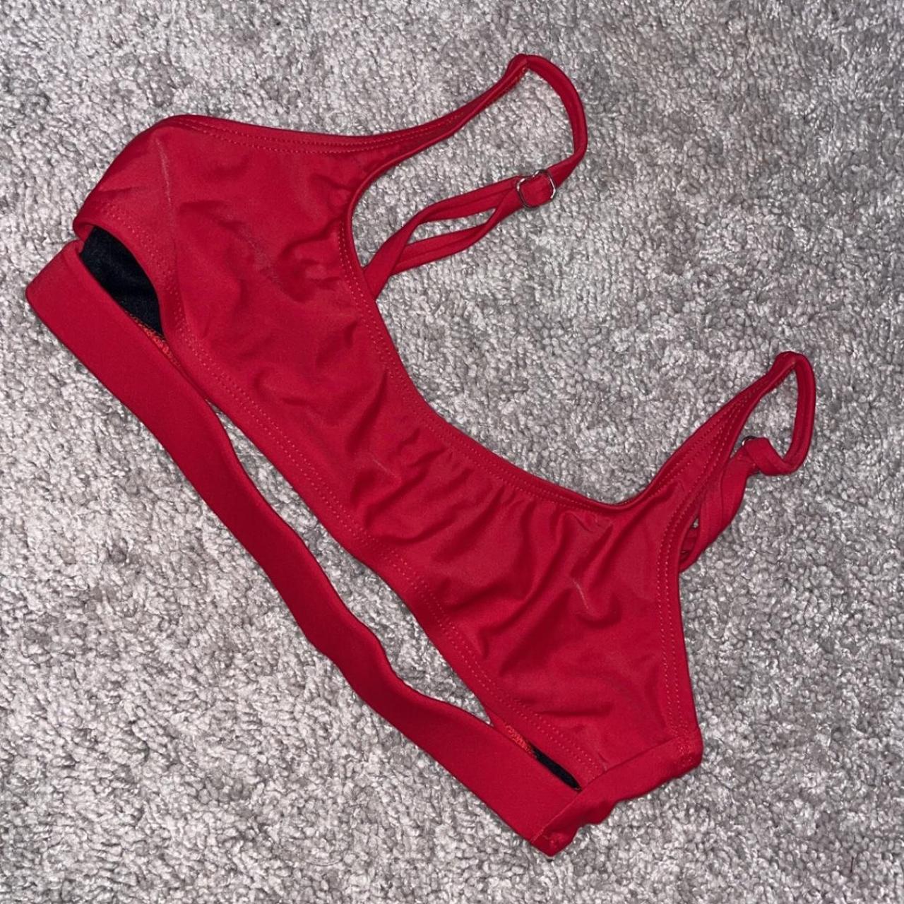 Womens Red Swimsuit One Piece Depop