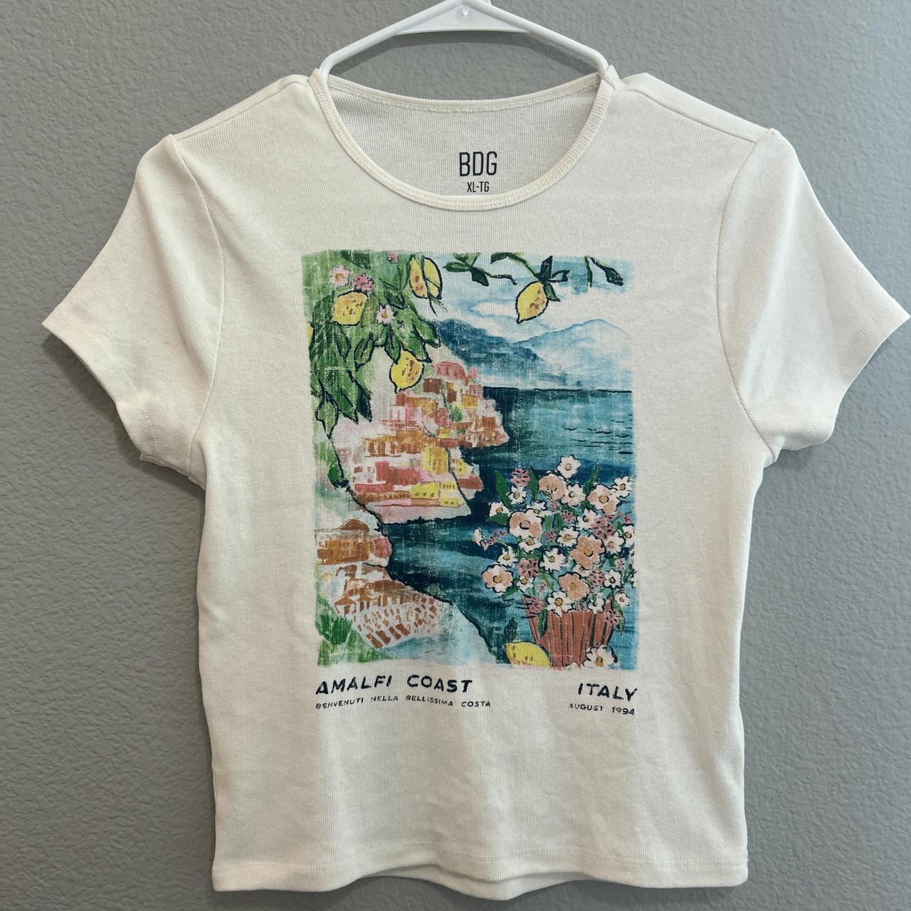 Urban Outfitters BDG Amalfi Coast baby tee, small,... - Depop Urban Outfitters BDG Amalfi Coast baby tee, small,... - Depop