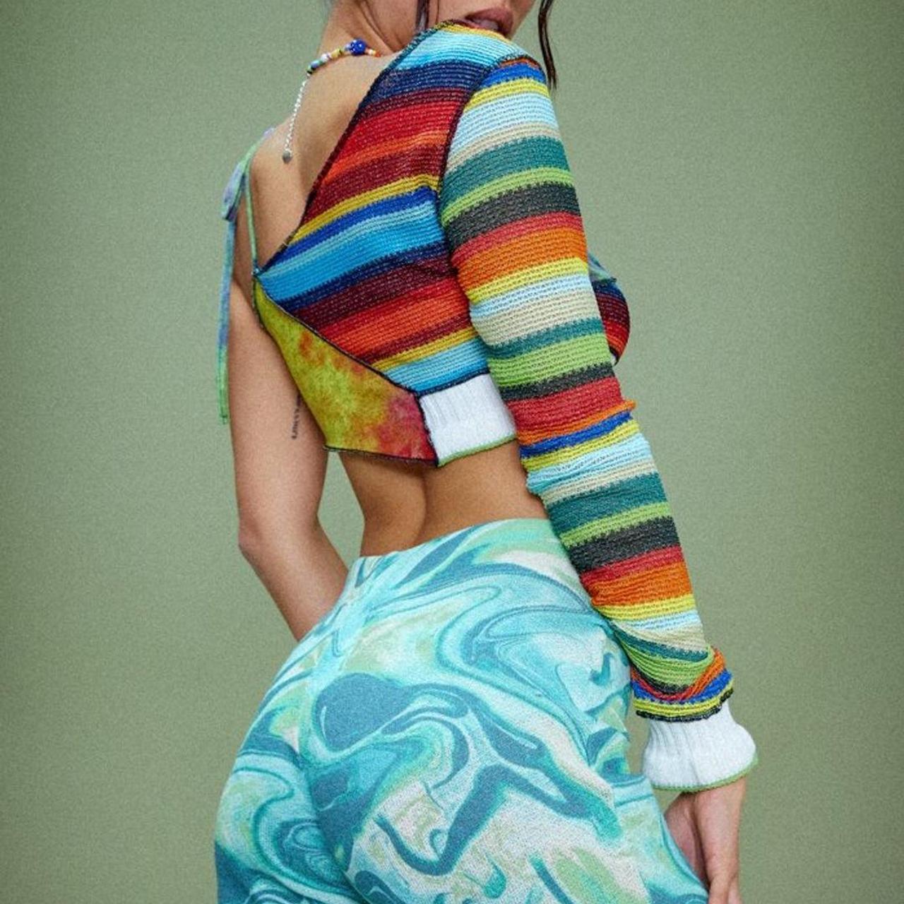 Jaded London One Sleeve Cut & Sew Knit Top with... - Depop