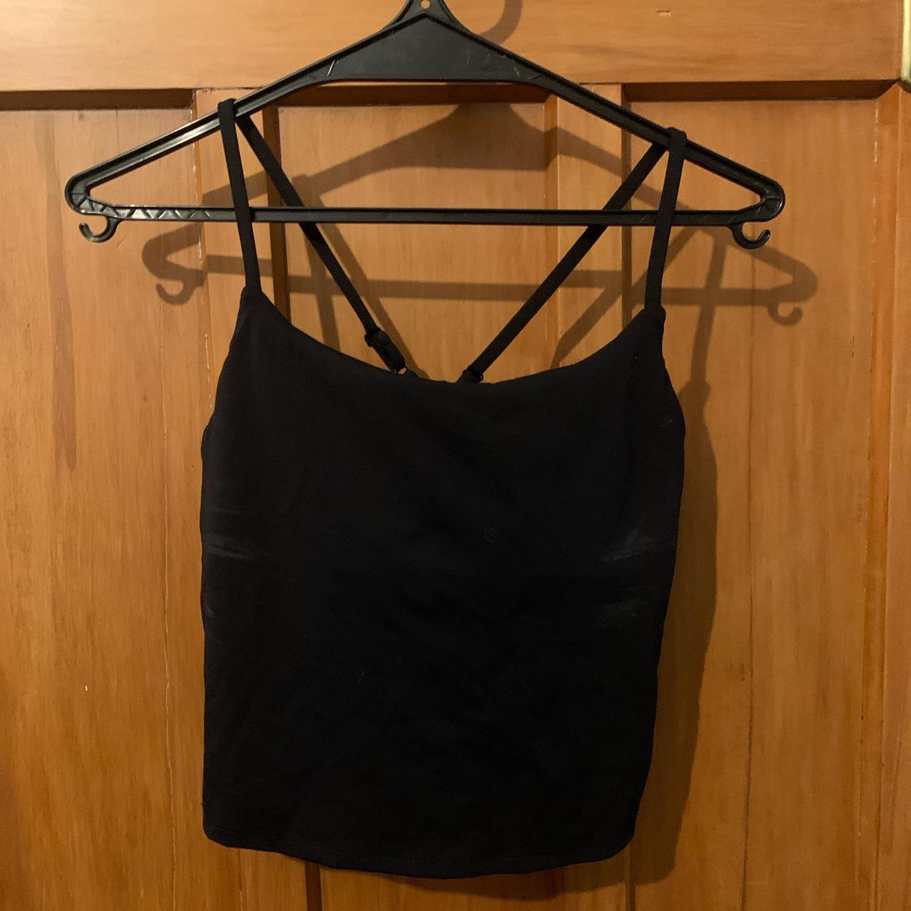 Active glassons tank, with padded sports bra | Depop
