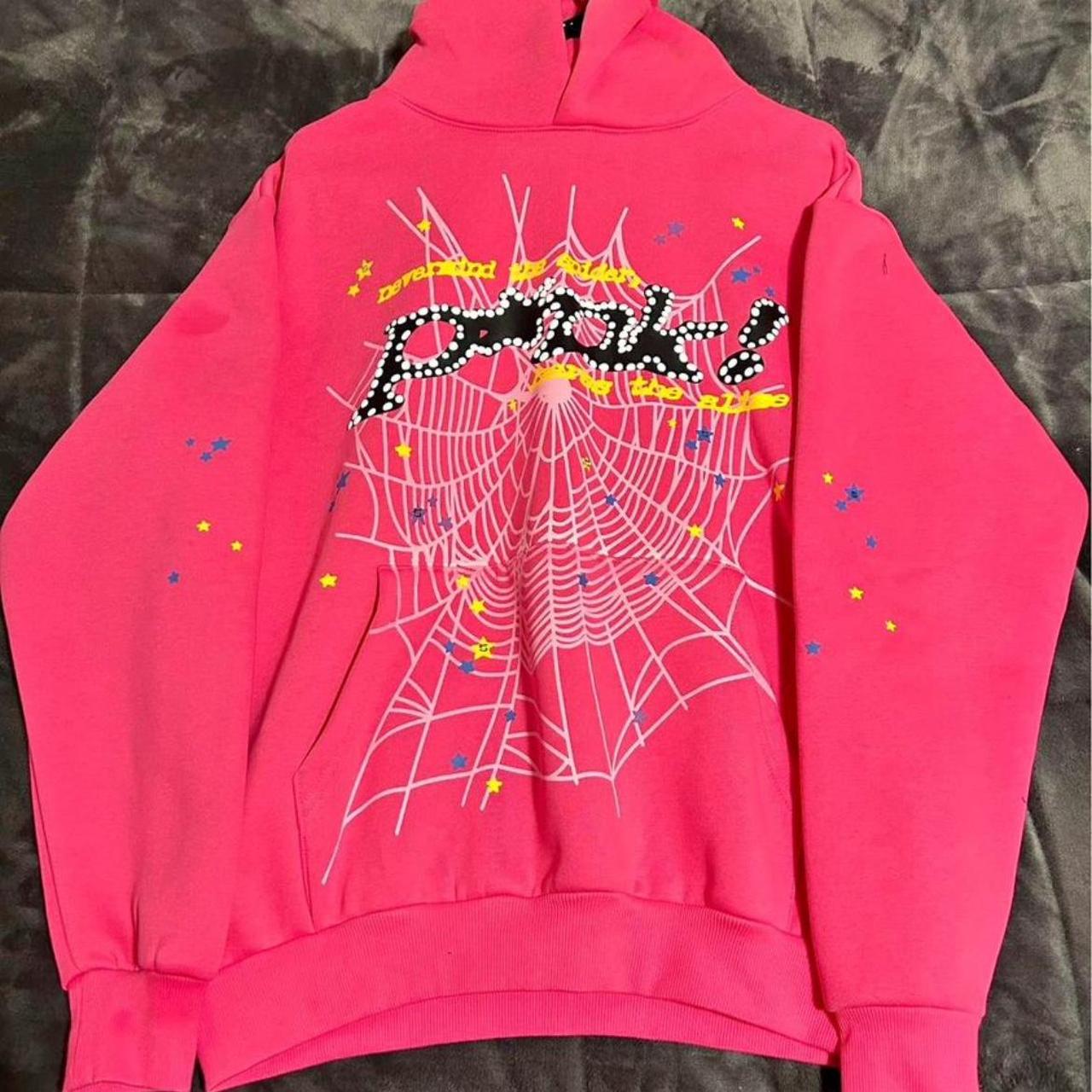 Pink spider hoodie Not used Have multiple sizes... - Depop