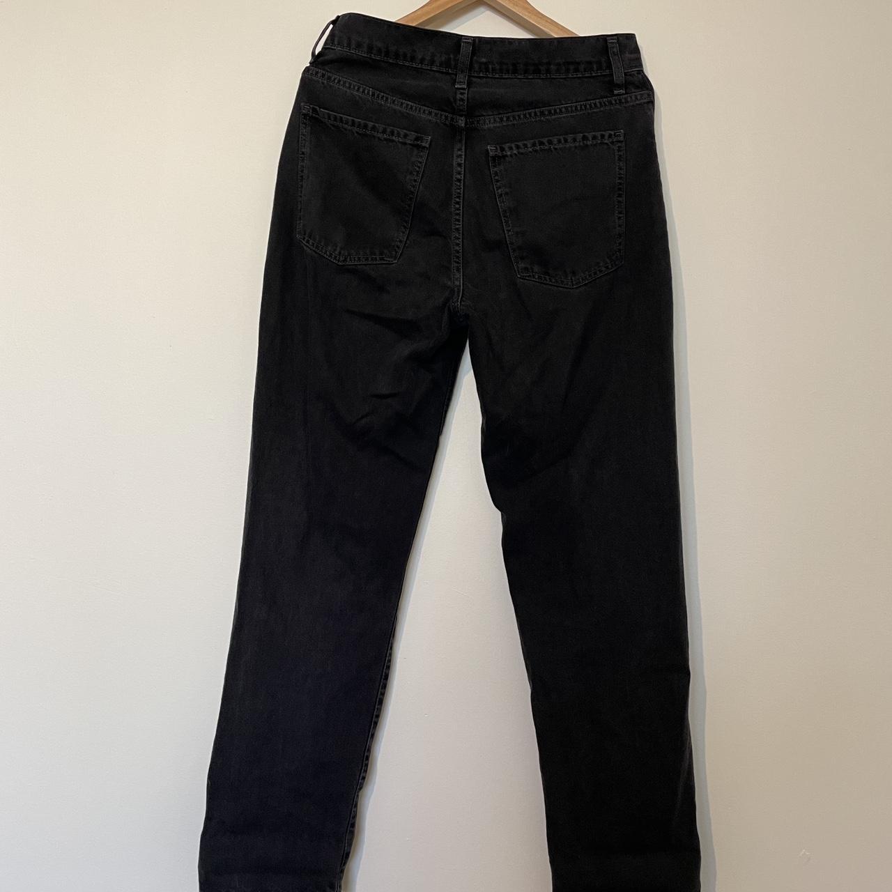 Nobody denim Andi Jean in washed black. Hi rise,... - Depop