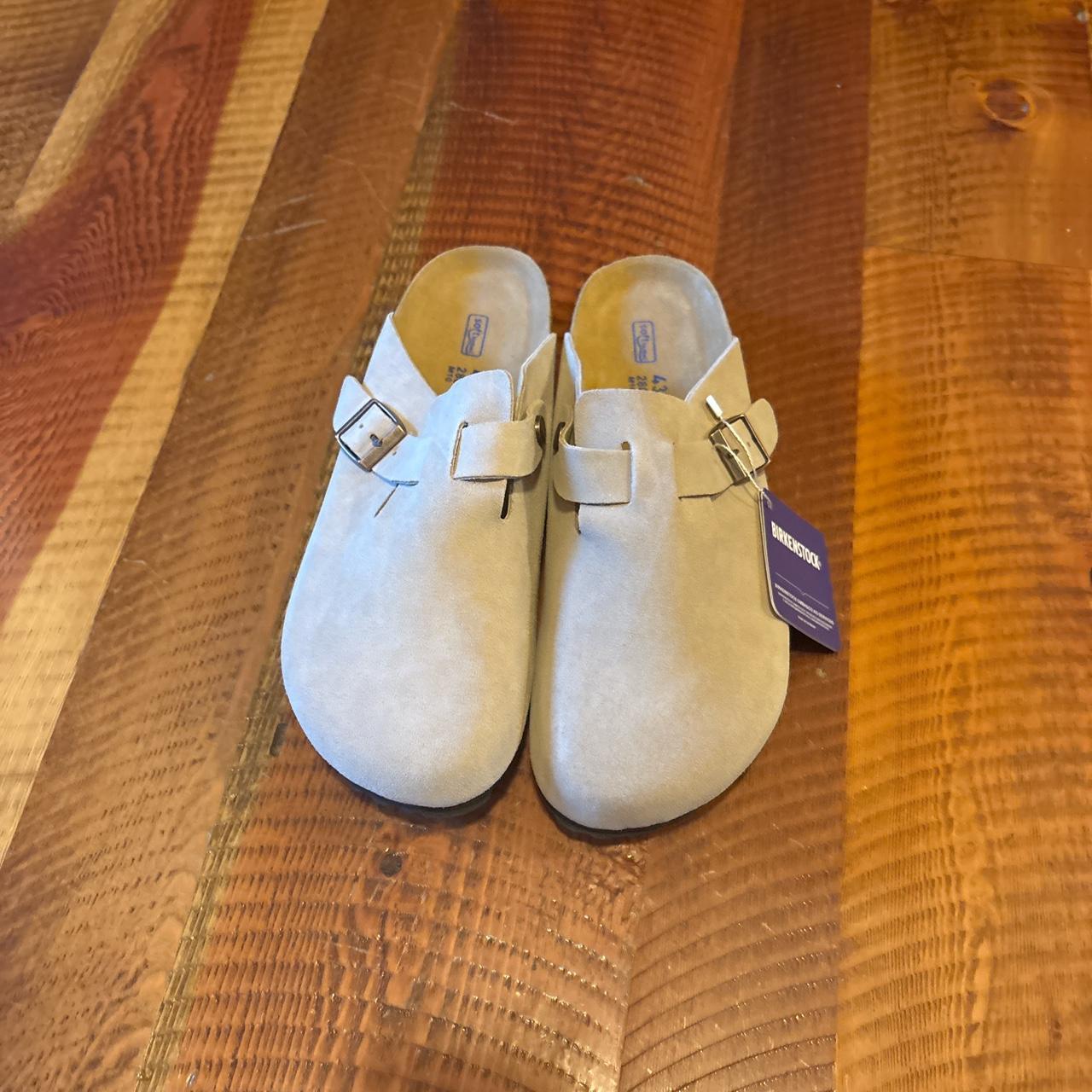 Birkenstock Clogs/Slides Color Sand Worn once... | Depop