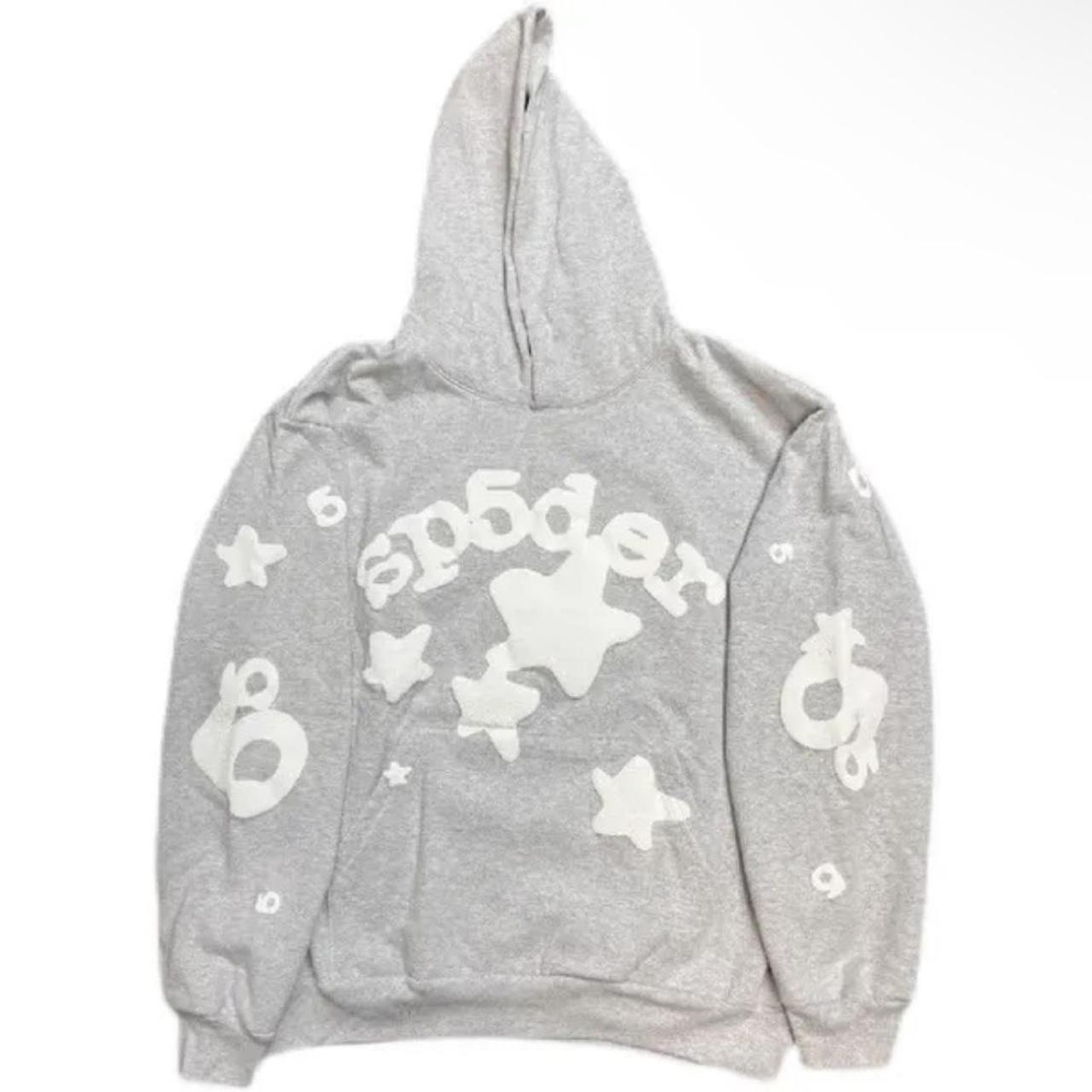 3 L grey sp5der hoodies 2 M grey sp5der sweat pants... - Depop