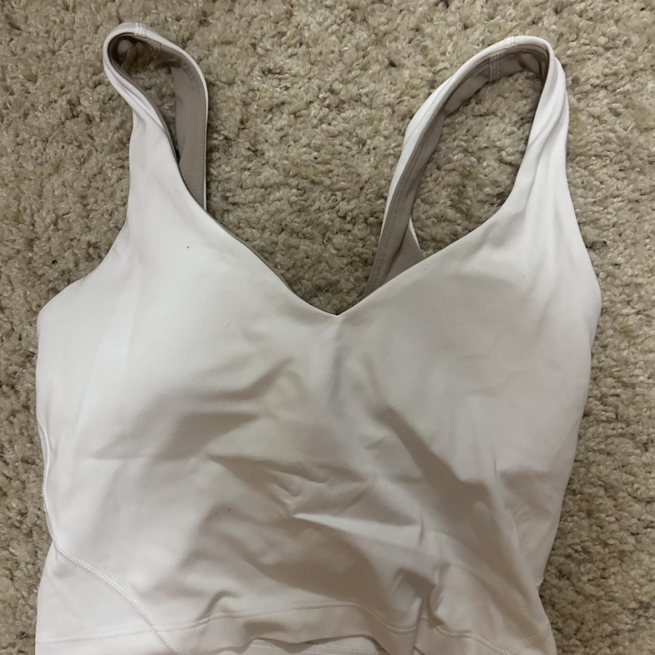 white lululemon align tank size 0 | Depop