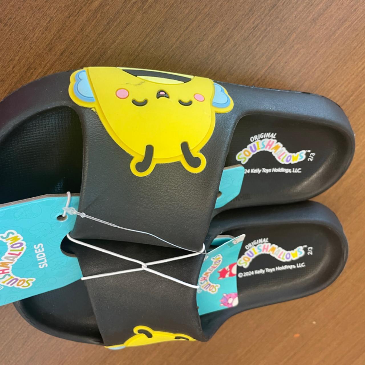 New Squishmallow Slides Bee Size 2/3y woman 4/5... - Depop