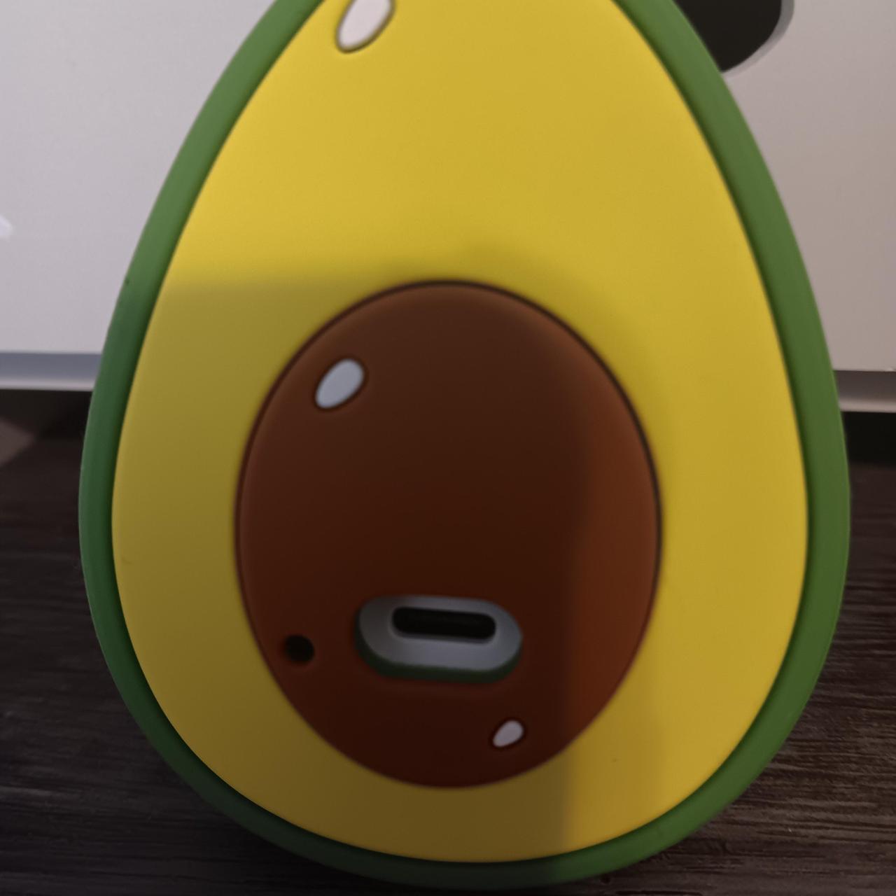 Green and white avocado charging block for usb... | Depop