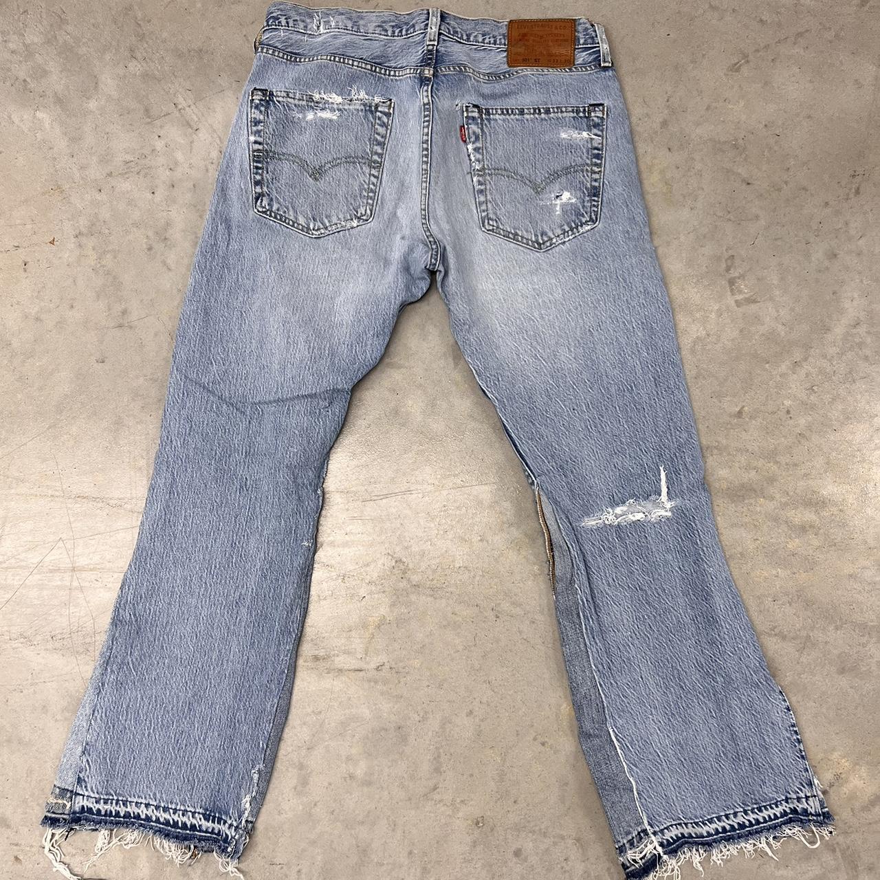 Vintage Reworked Levi’s Flare Jeans Bought on... - Depop