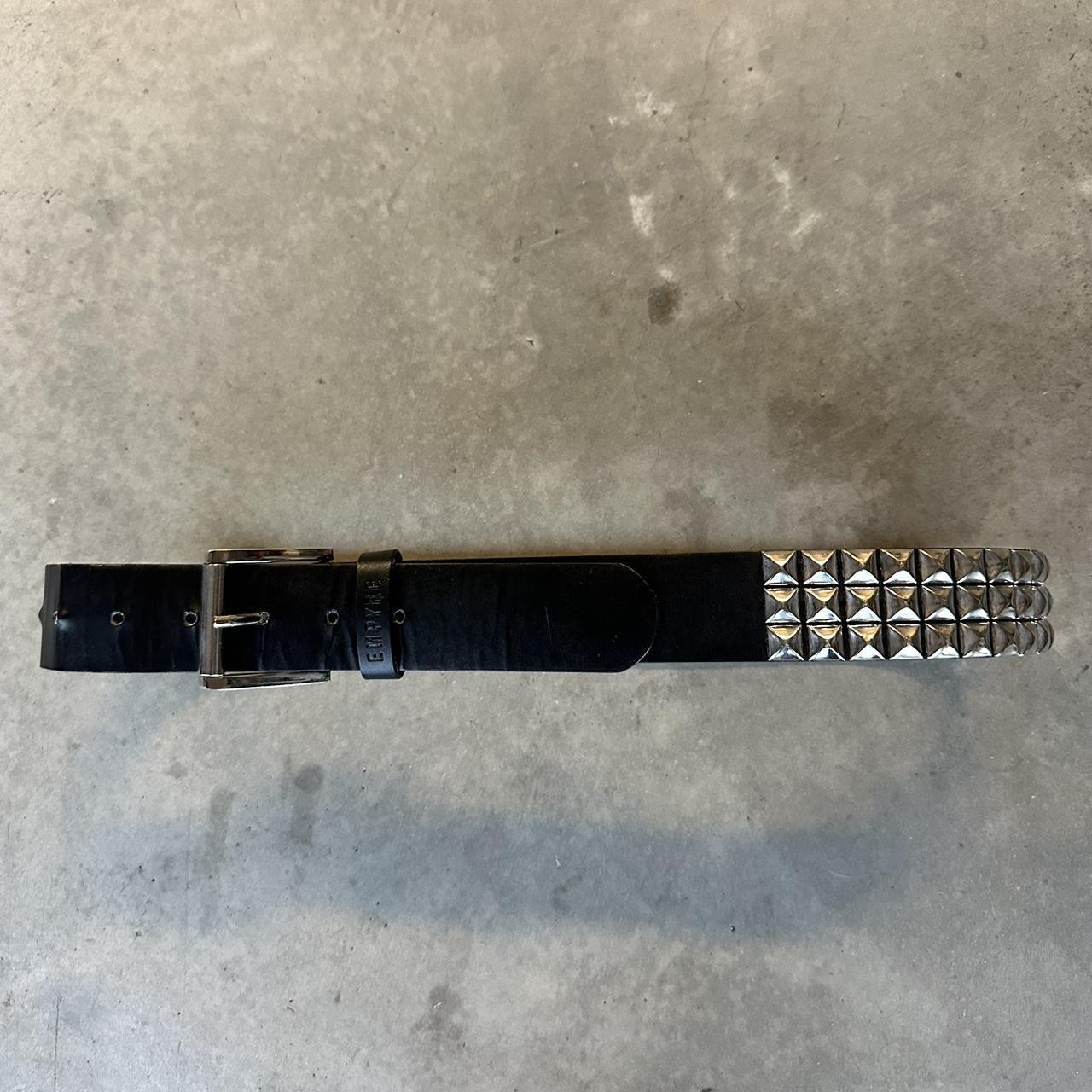 Empyre Black and silver rhinestone belt... - Depop
