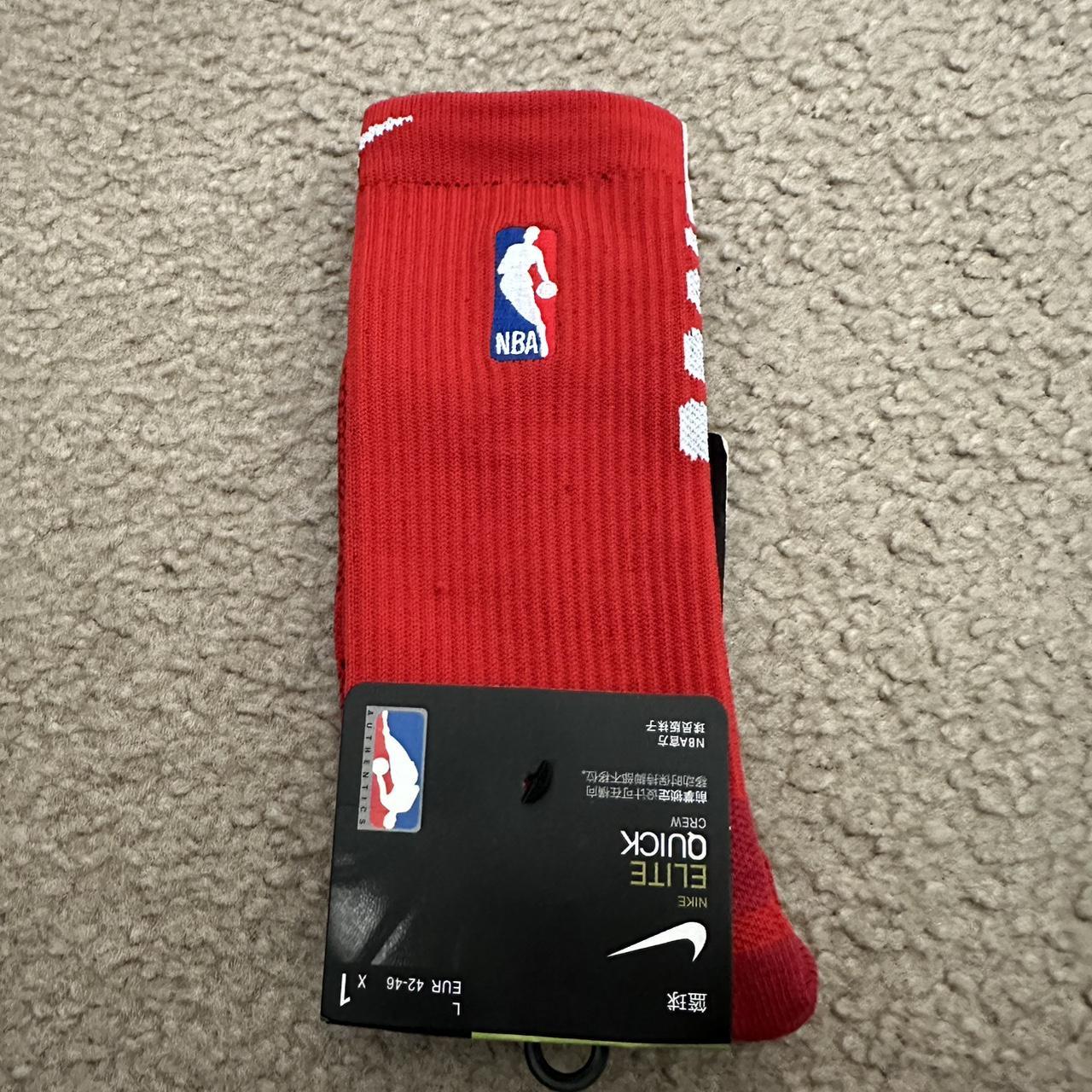 Nike NBA Elite red and white basketball socks - Depop