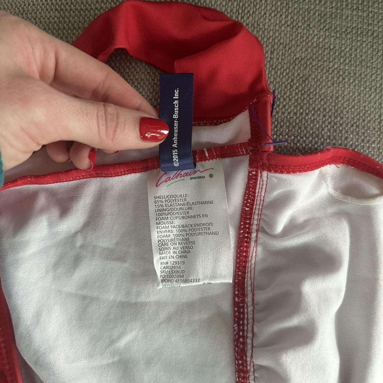 Vintage Budweiser one piece swim suit. No size... | Depop