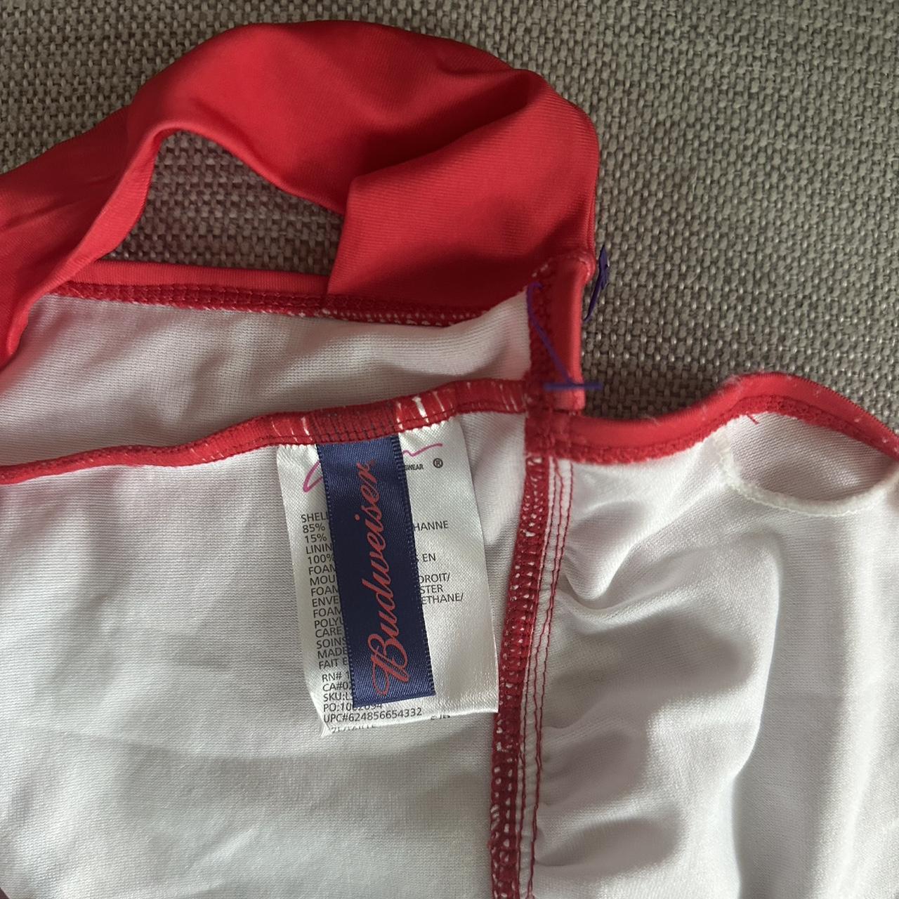 Vintage Budweiser one piece swim suit. No size... | Depop