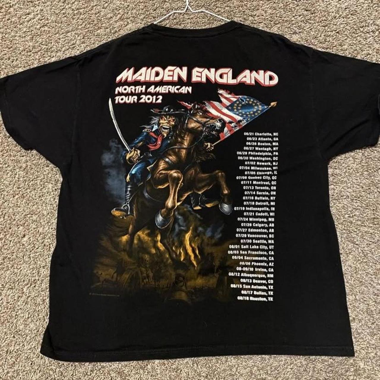 Black and red Iron Maiden Maiden 2012 England tour... | Depop