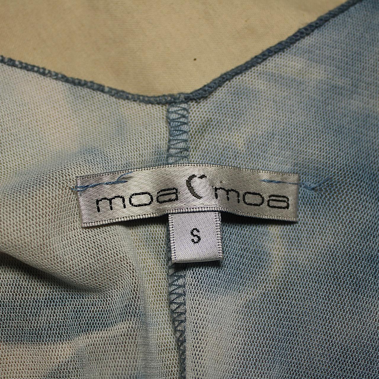 'Moa Moa ' vintage blue white sheer floral patchwork... - Depop