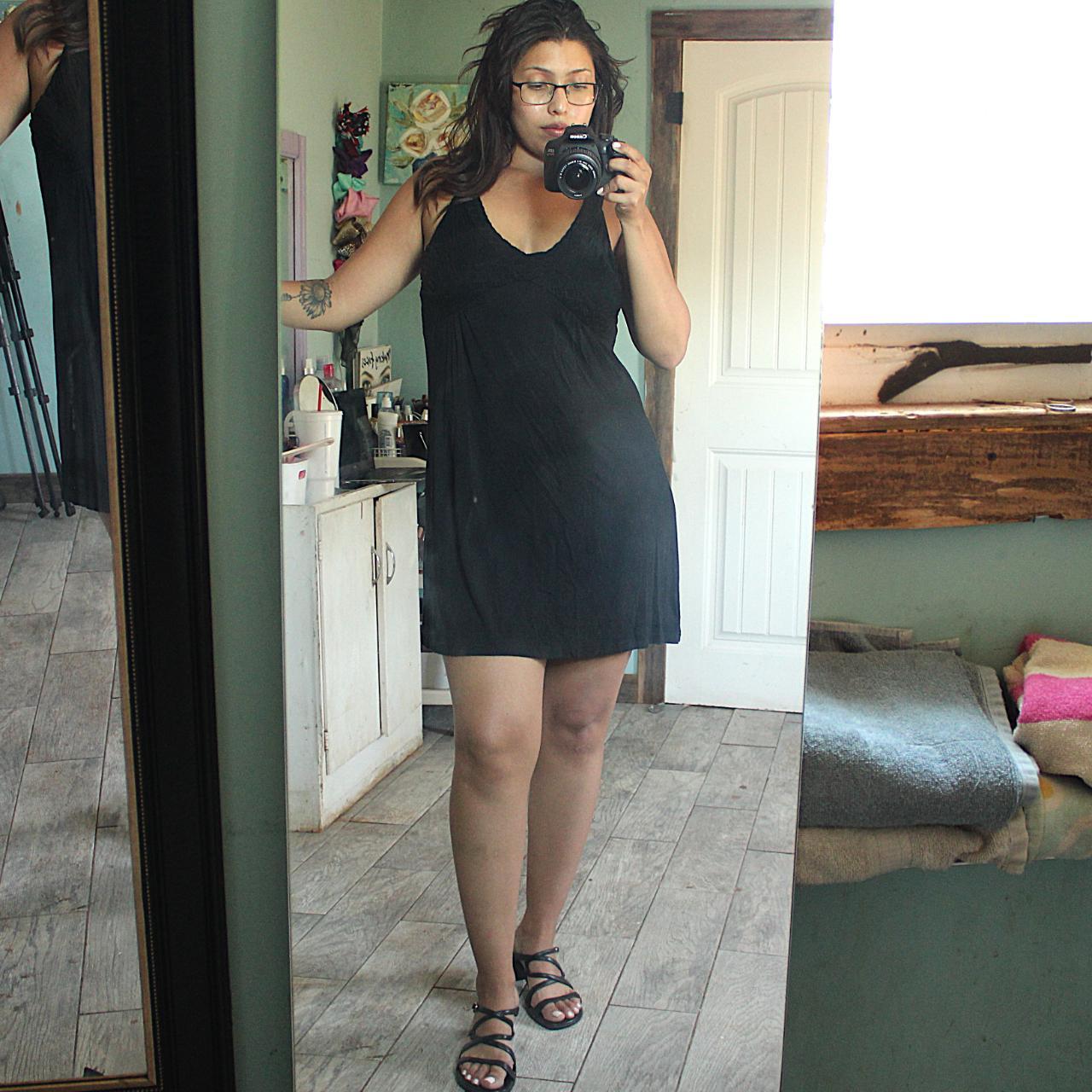 'Urban Mango' vintage black 100% cotton v neck... - Depop