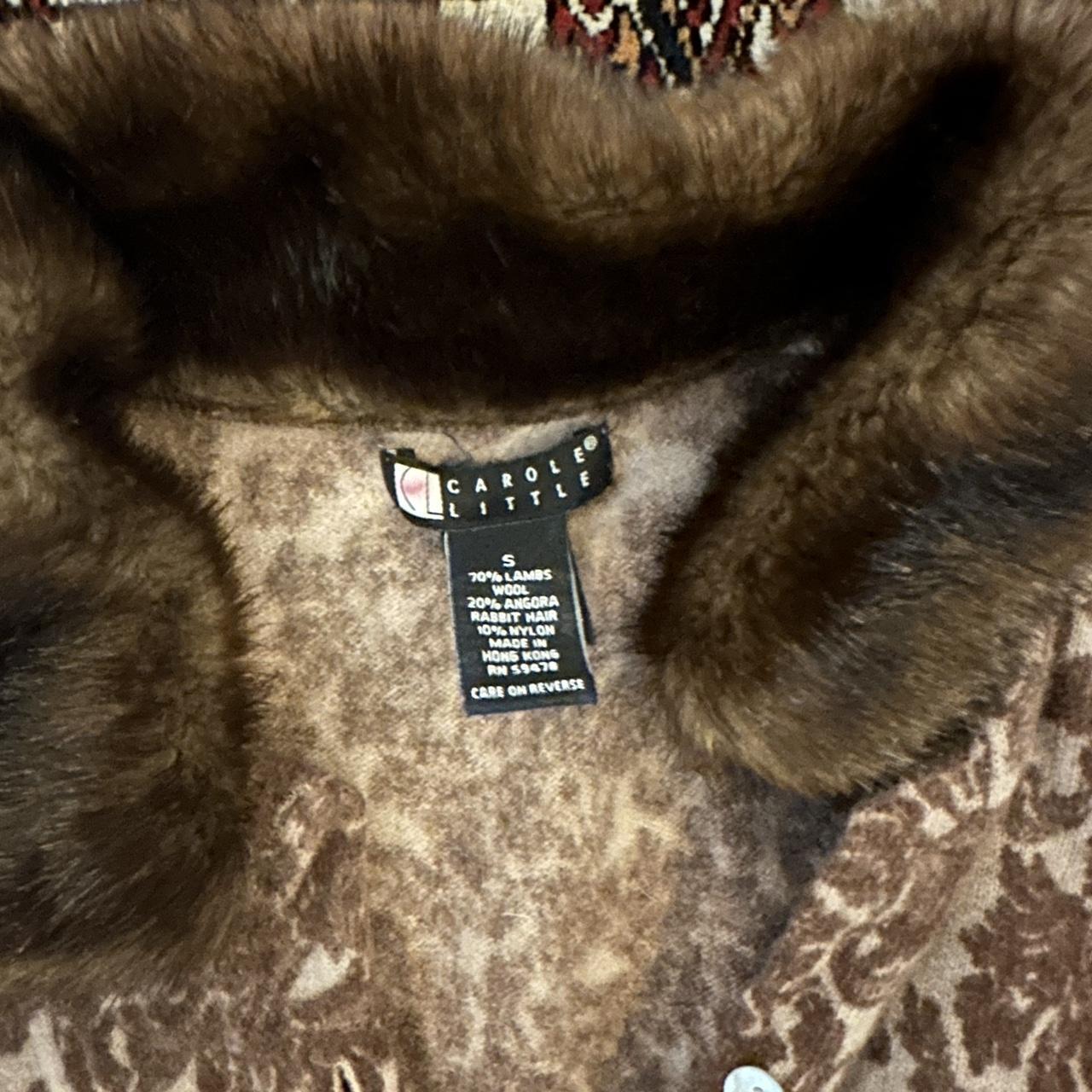 genuine thrifted fur knit cardigan fur cuffs and... - Depop