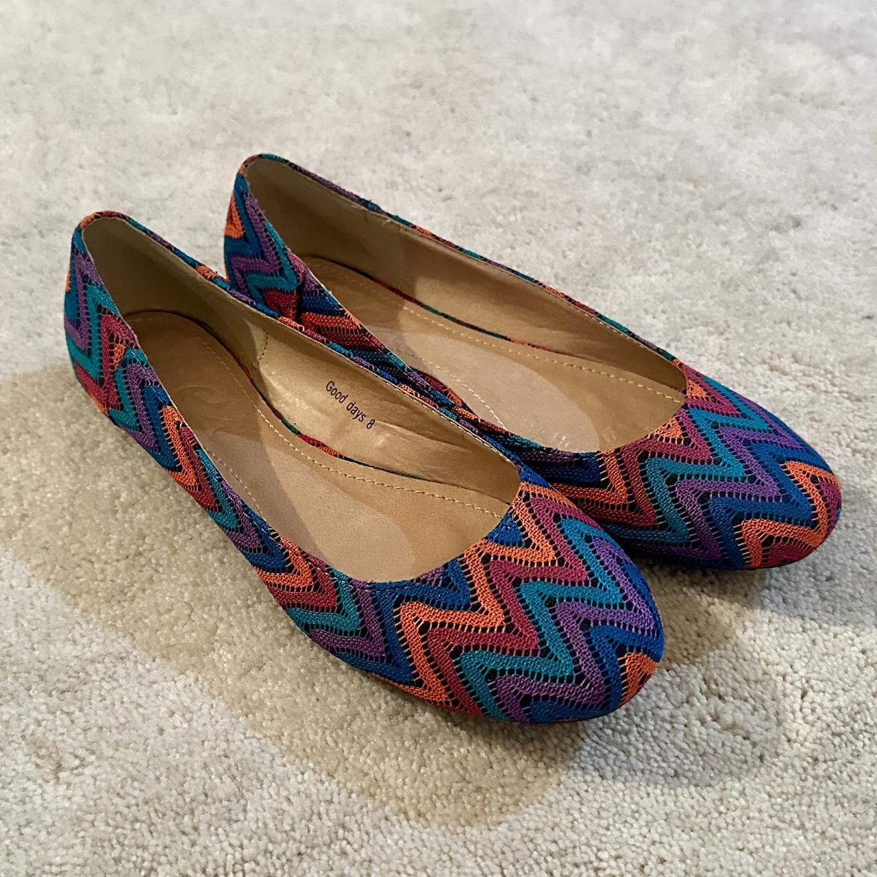 Henry Ferrera woven fabric flats size 8 Synthetic... - Depop