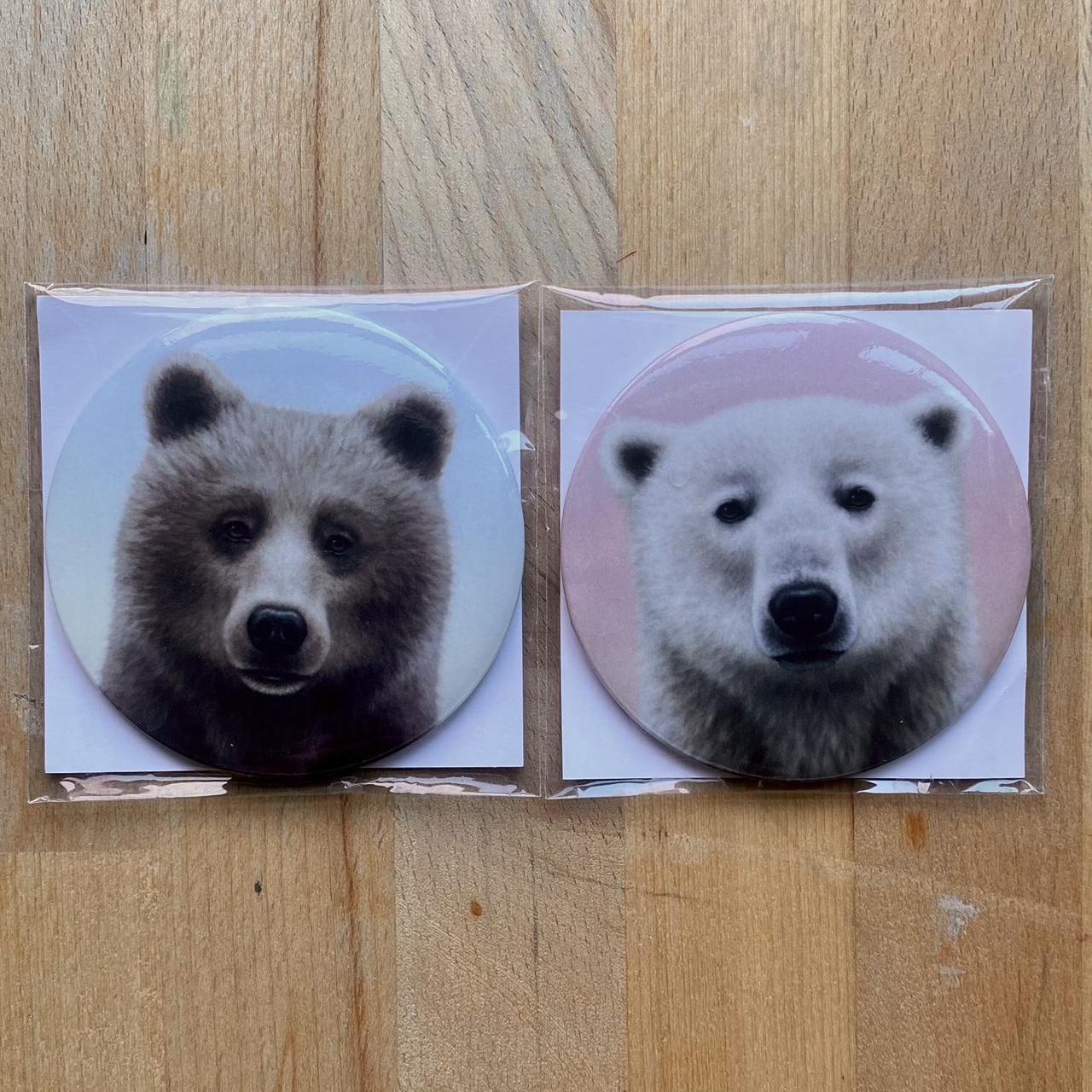 Animal bear magnets. Set of 2. - Depop