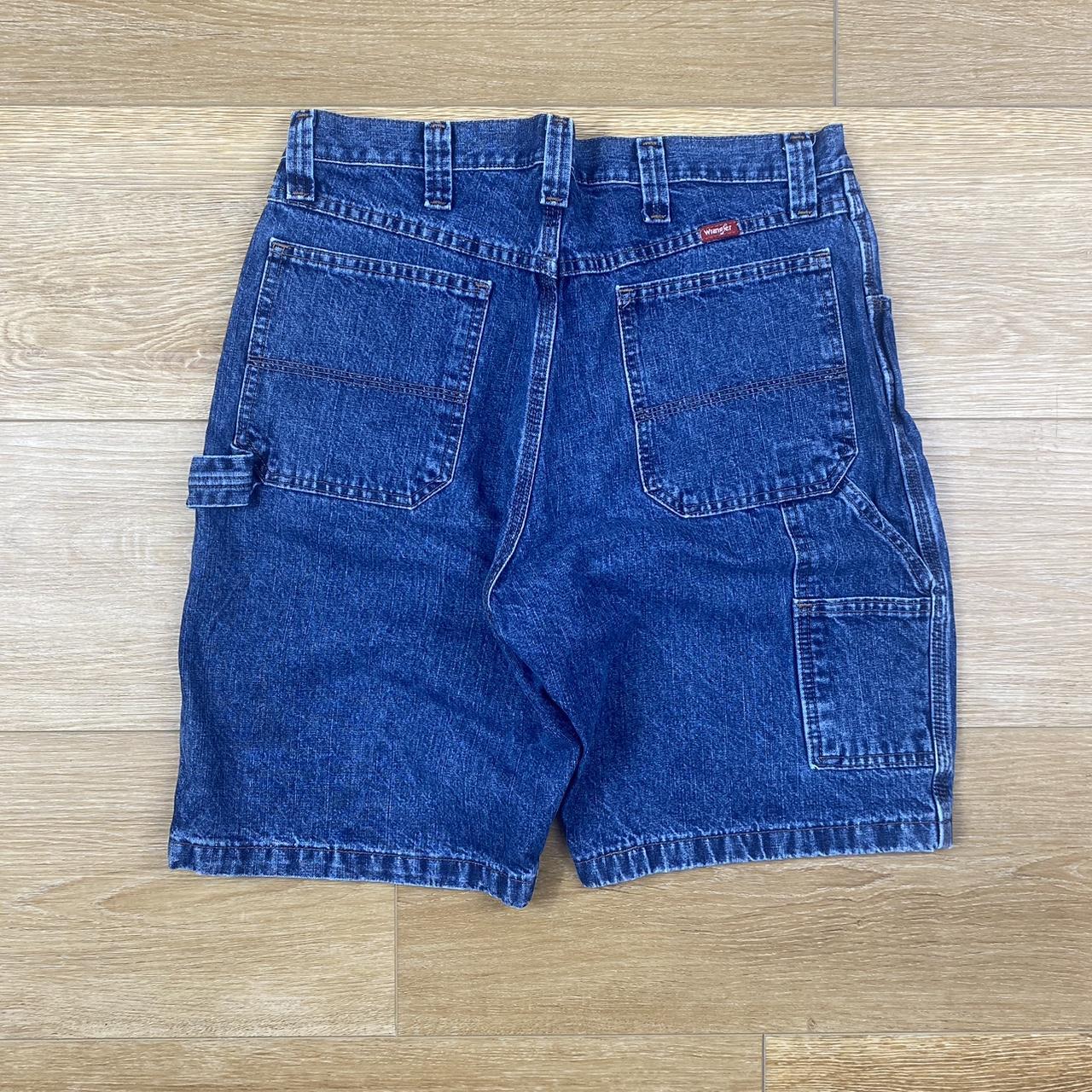Vintage 90s wrangler baggy carpenter jean shorts... - Depop