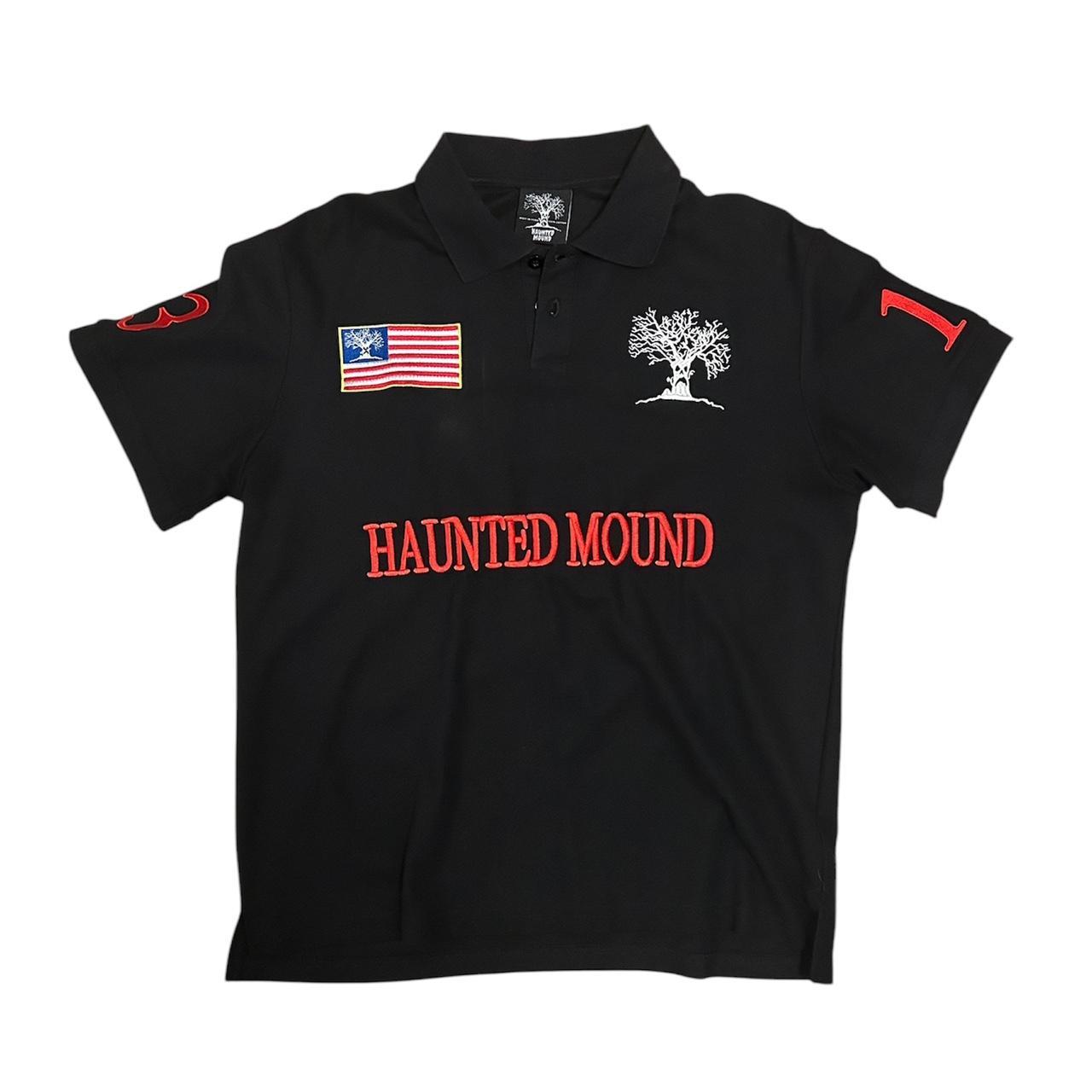 Haunted Mound Bloody Angels Tour Polo - Depop