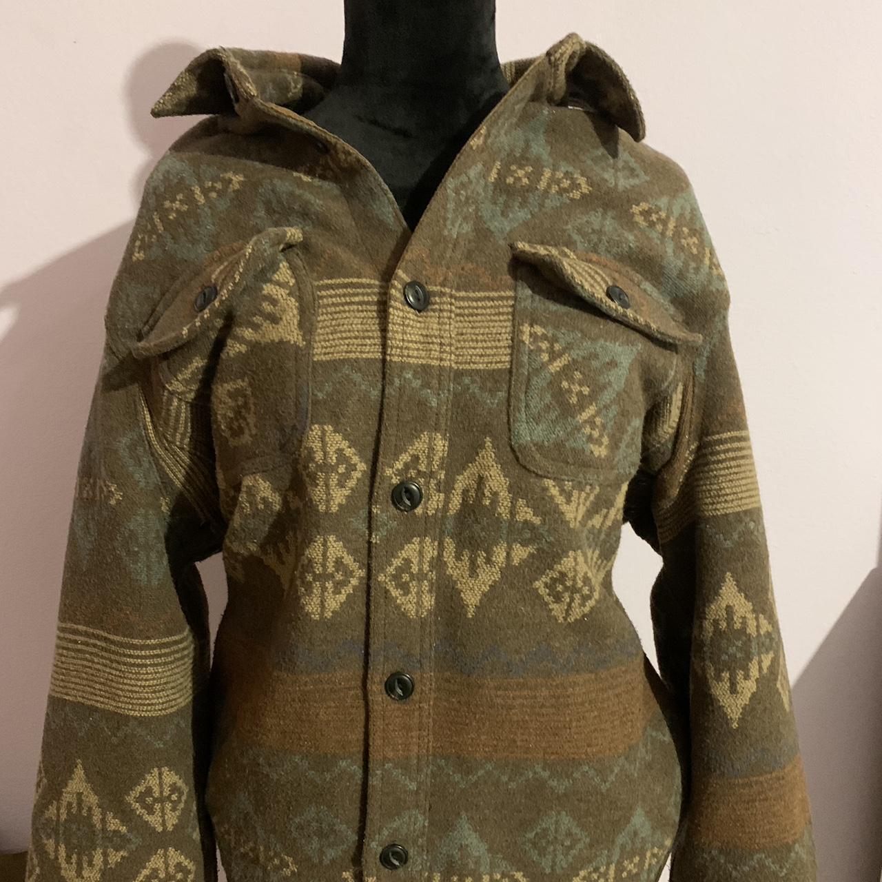 jachs new york vintage aztec fleece lined heavy... - Depop