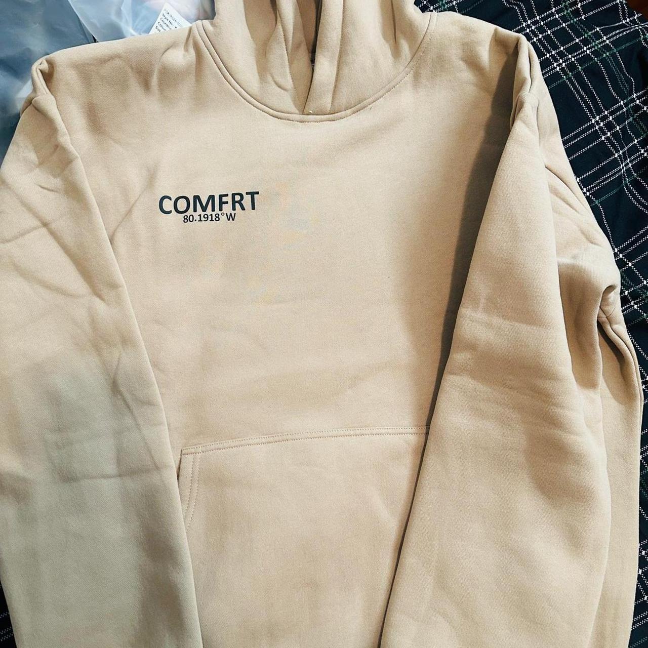 Comfrt sand color hoodie brand new bought it but... | Depop