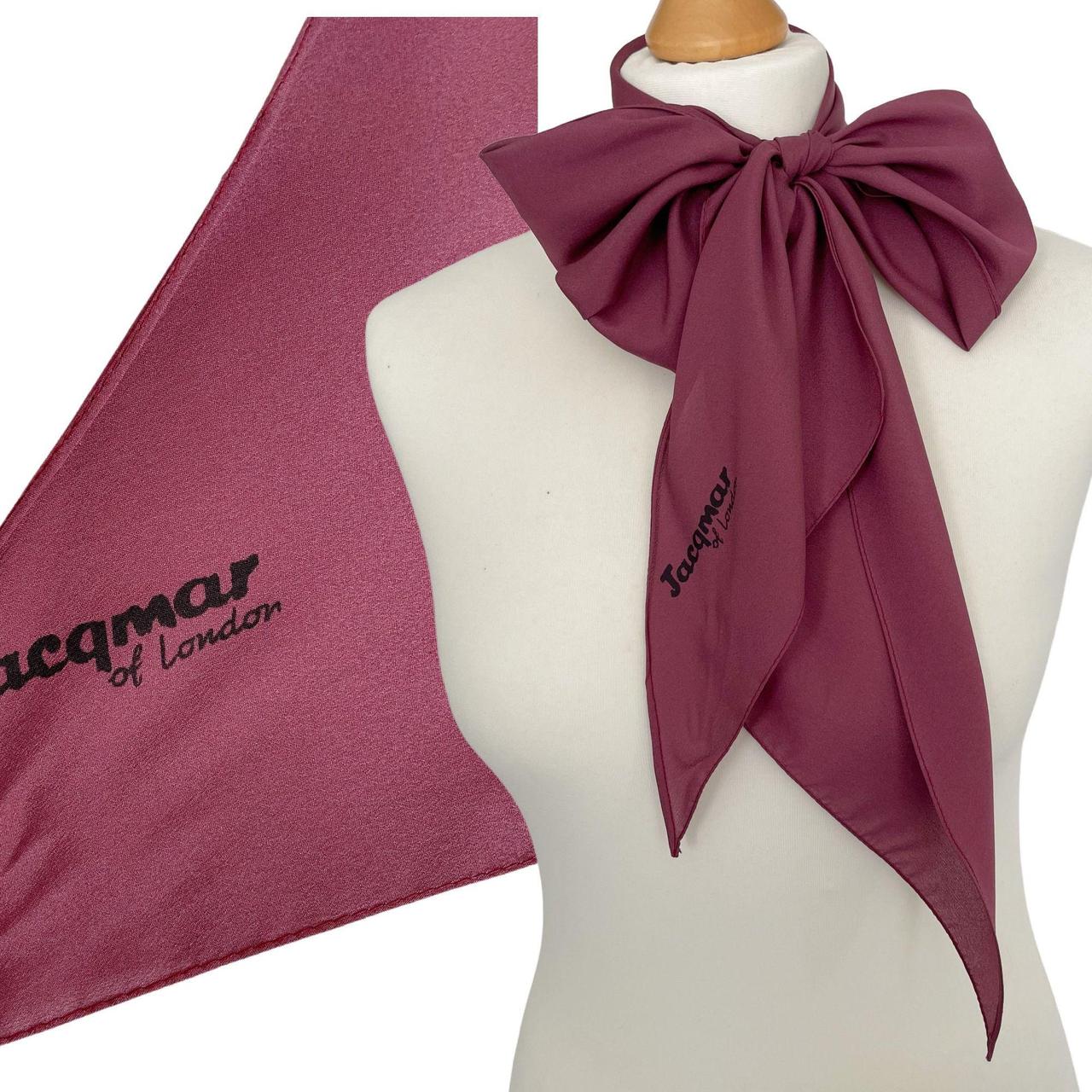 Vintage Long Dark Pink Scarf / Neckerchief Hair... - Depop