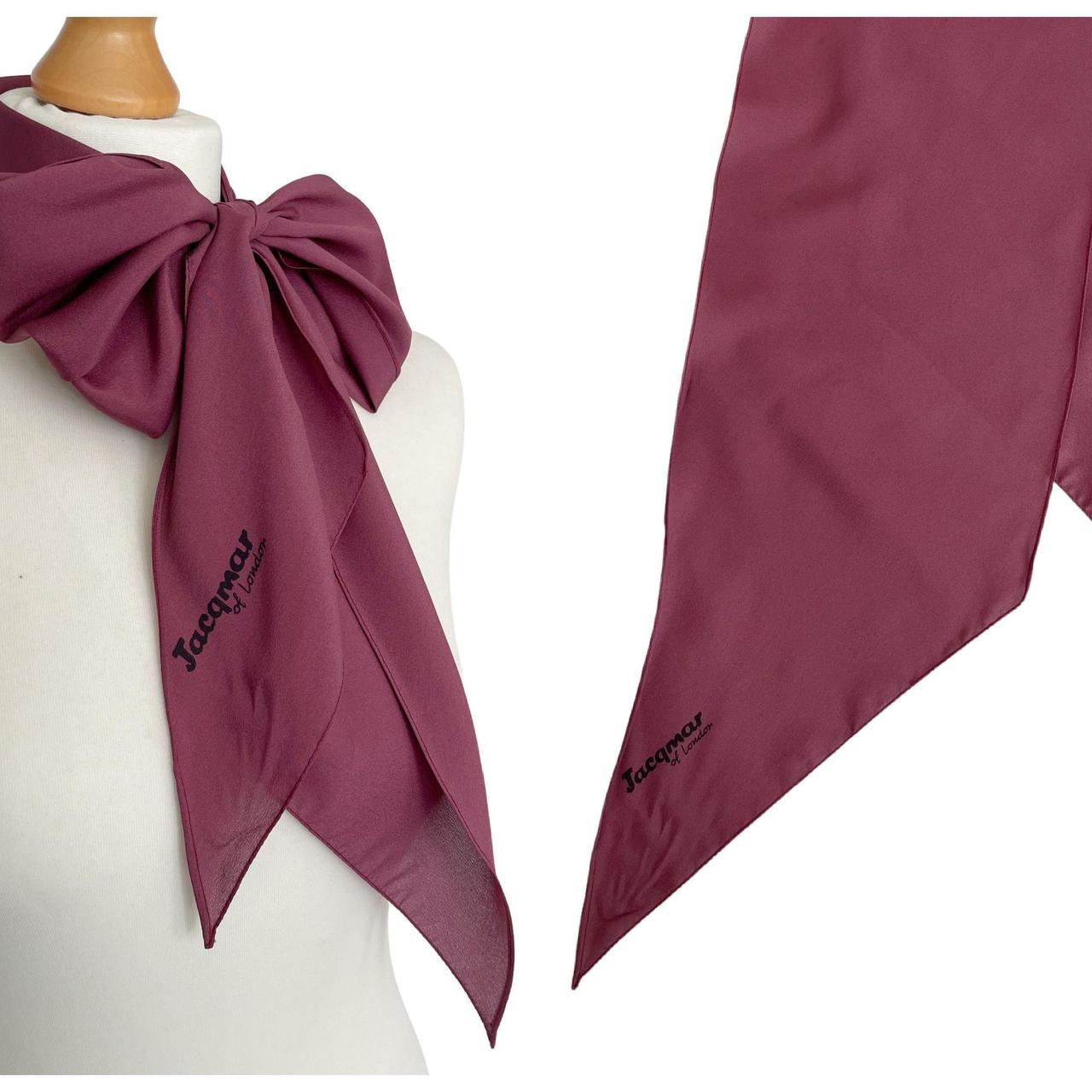 Vintage Long Dark Pink Scarf / Neckerchief Hair... - Depop