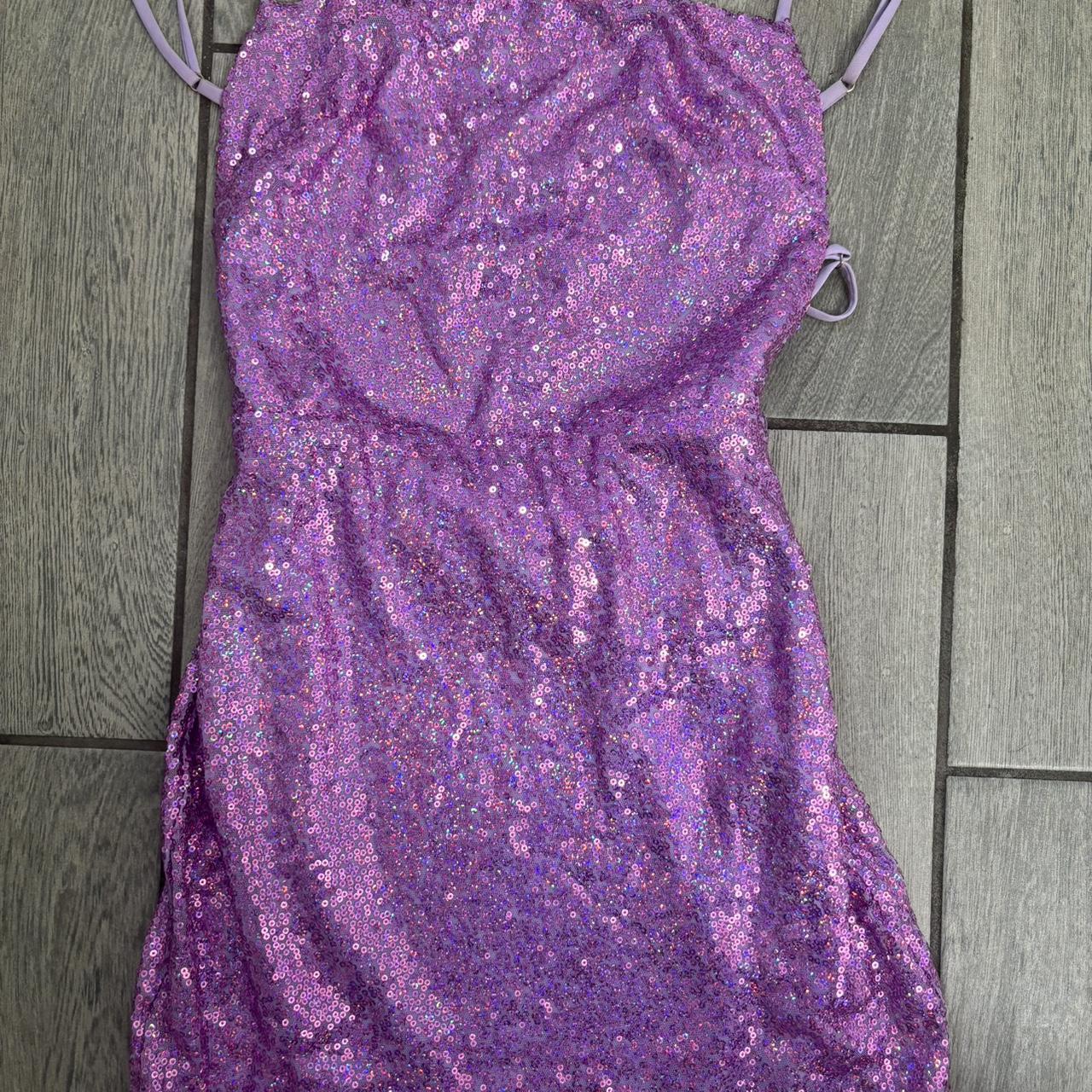 purple lucy in the sky dress super cute for hoco... - Depop
