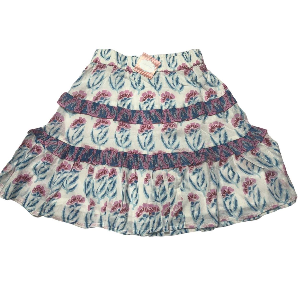 Oliphant Skirt NWT Flirty Skirt Blue White Poppy... - Depop