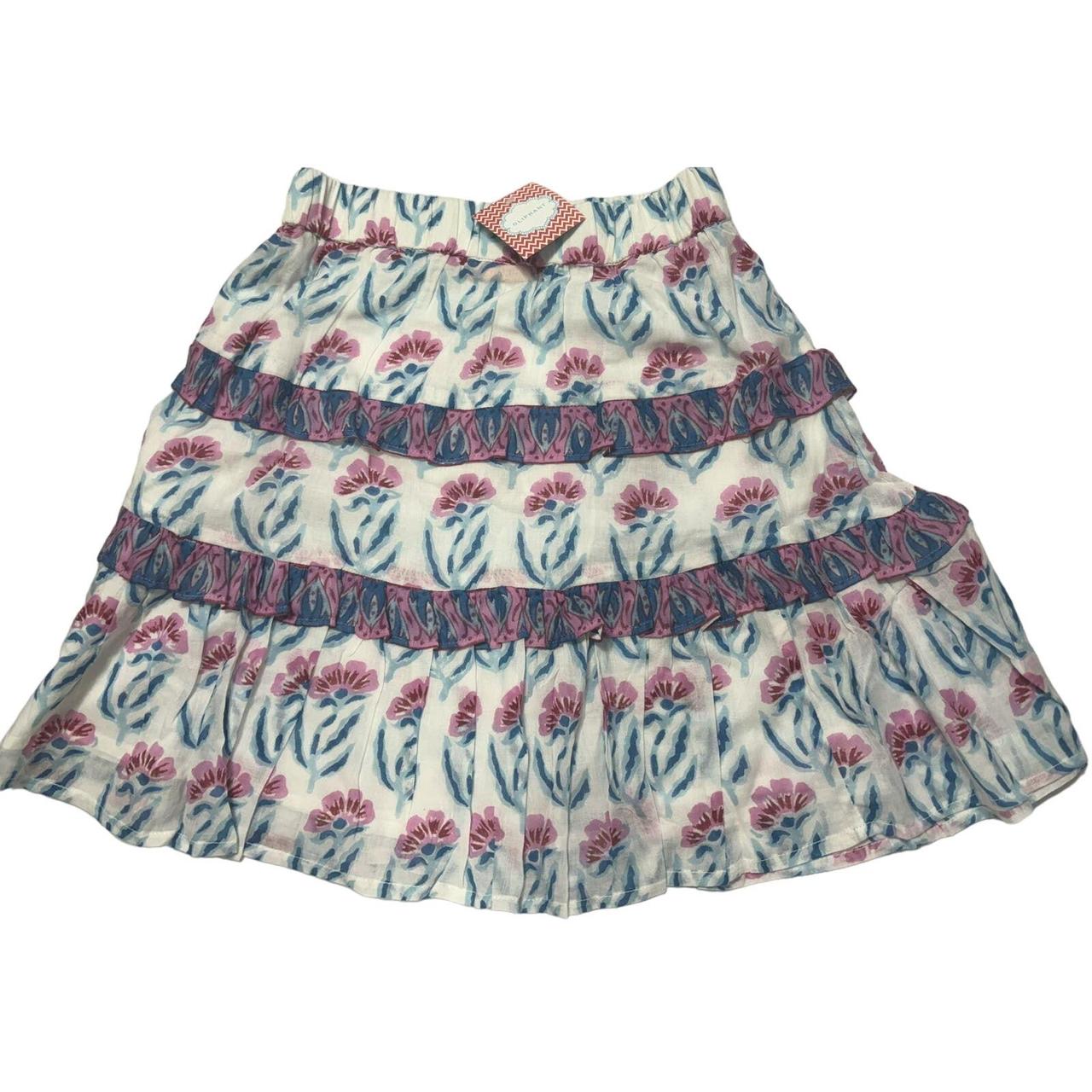 Oliphant Skirt NWT Flirty Skirt Blue White Poppy... - Depop