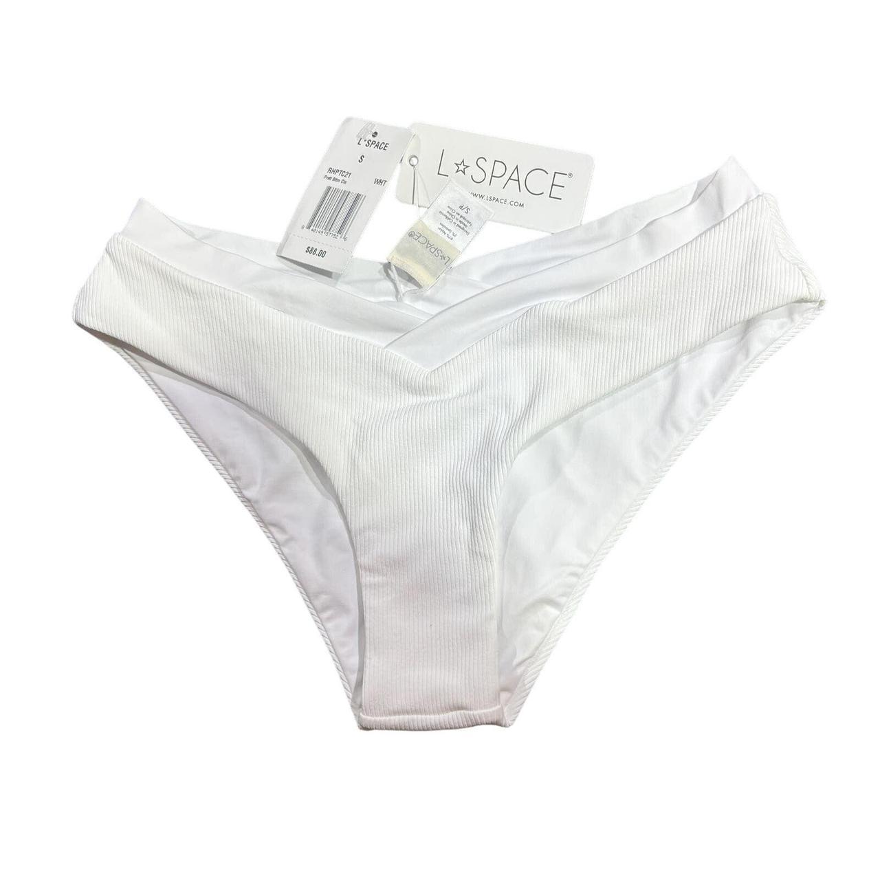 NWT L*Space Ribbed Pratt Bottom Classic White Size... - Depop