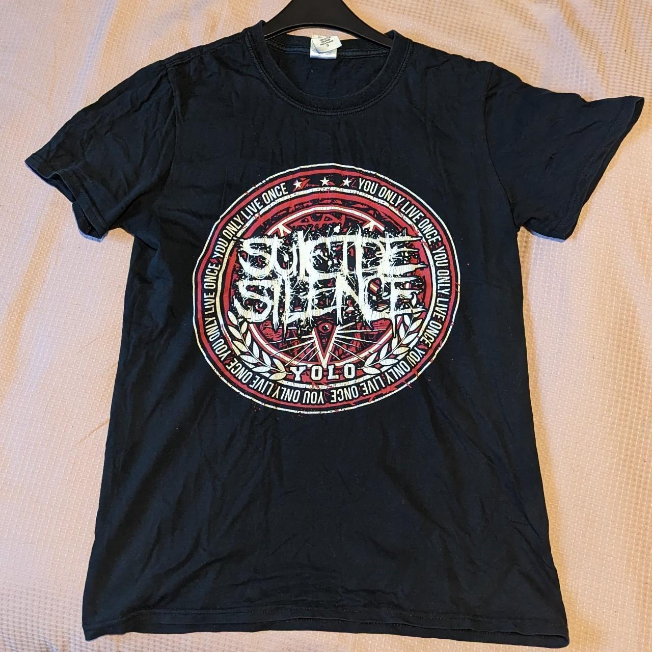 Black unisex Suicide Silence band tee in size small.... - Depop