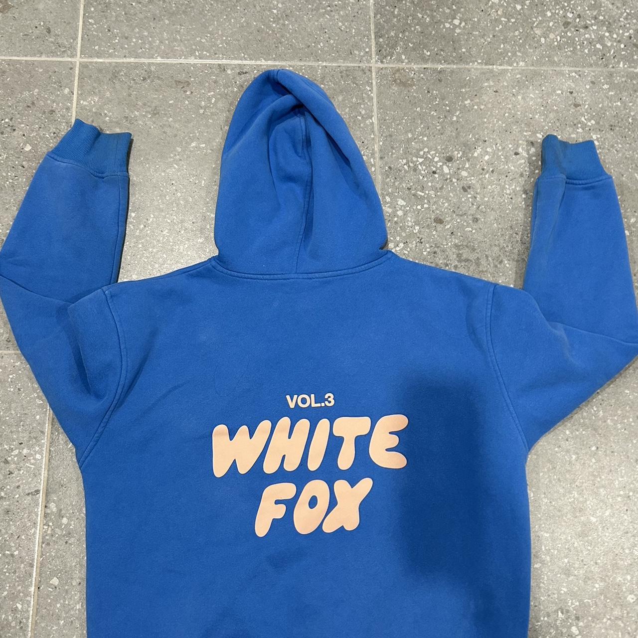 White Fox blue and pink hoodie - worn a couple times... - Depop