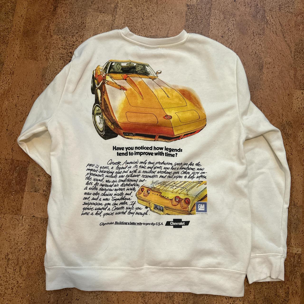 Cream Color lg. Corvette Crewneck Sweatshirt #GM... - Depop