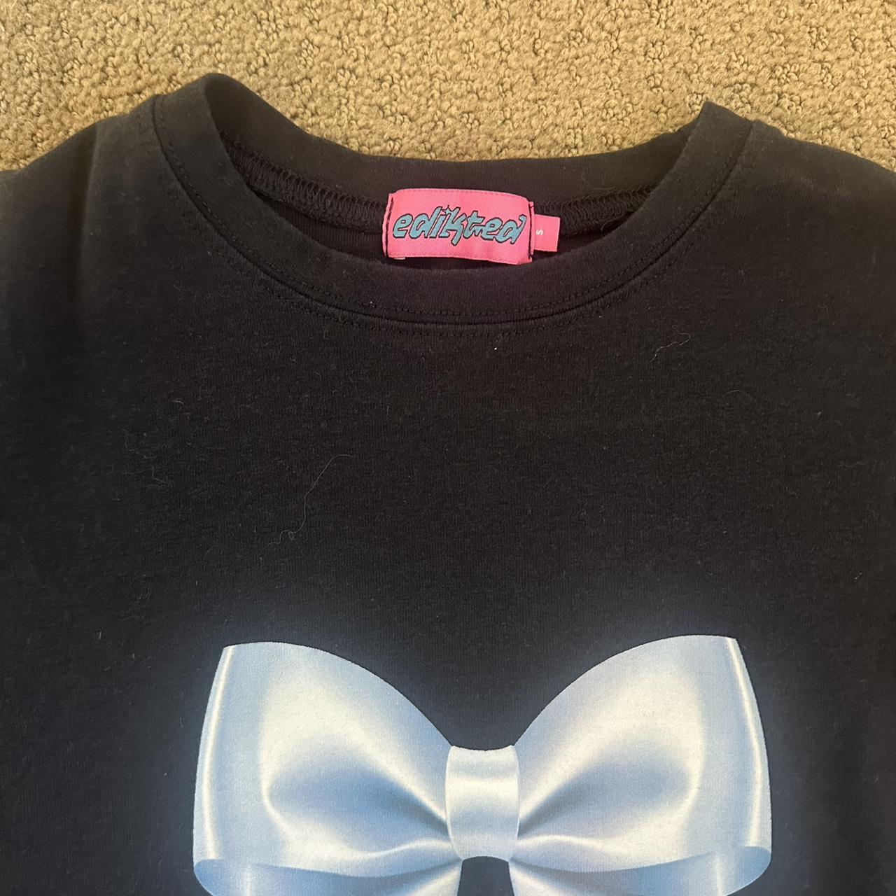 edikted bow baby tee worn once | Depop