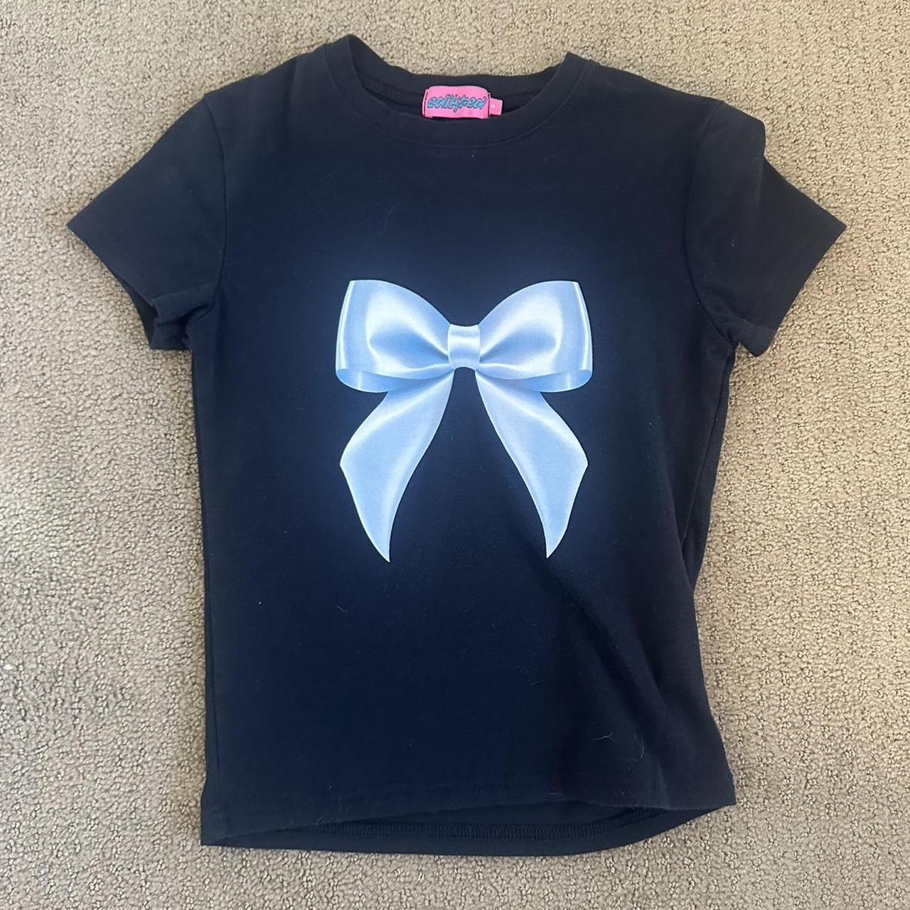 edikted bow baby tee worn once | Depop
