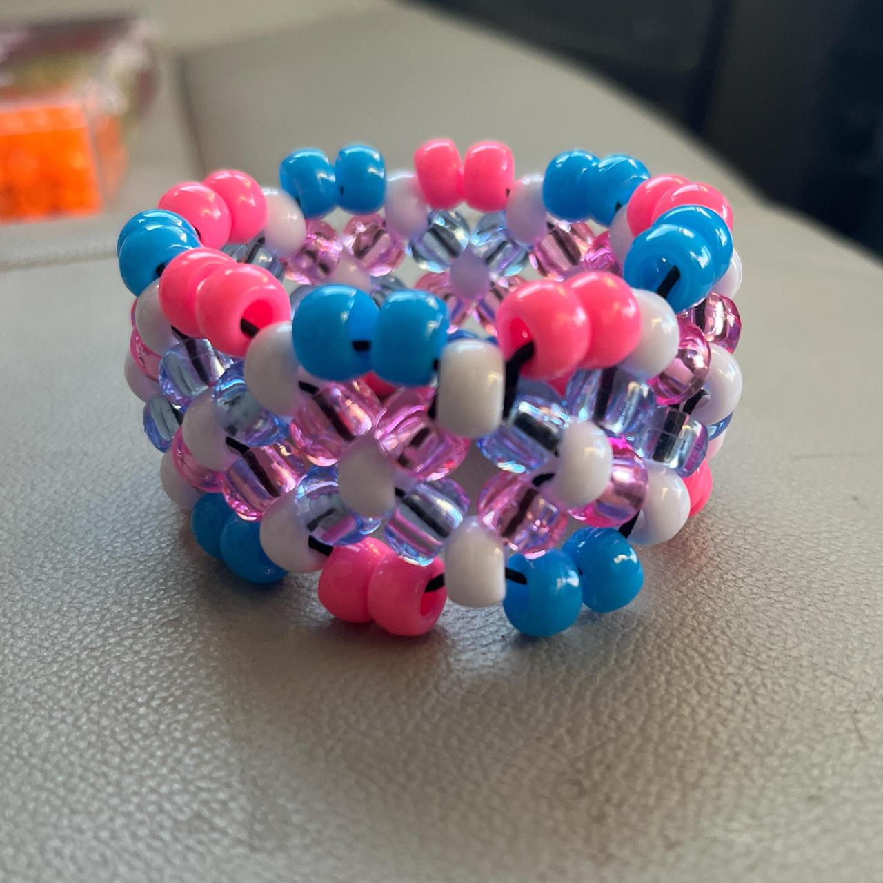 Transgender Pride Kandi Cuff #rave #jewlelry #kandi - Depop