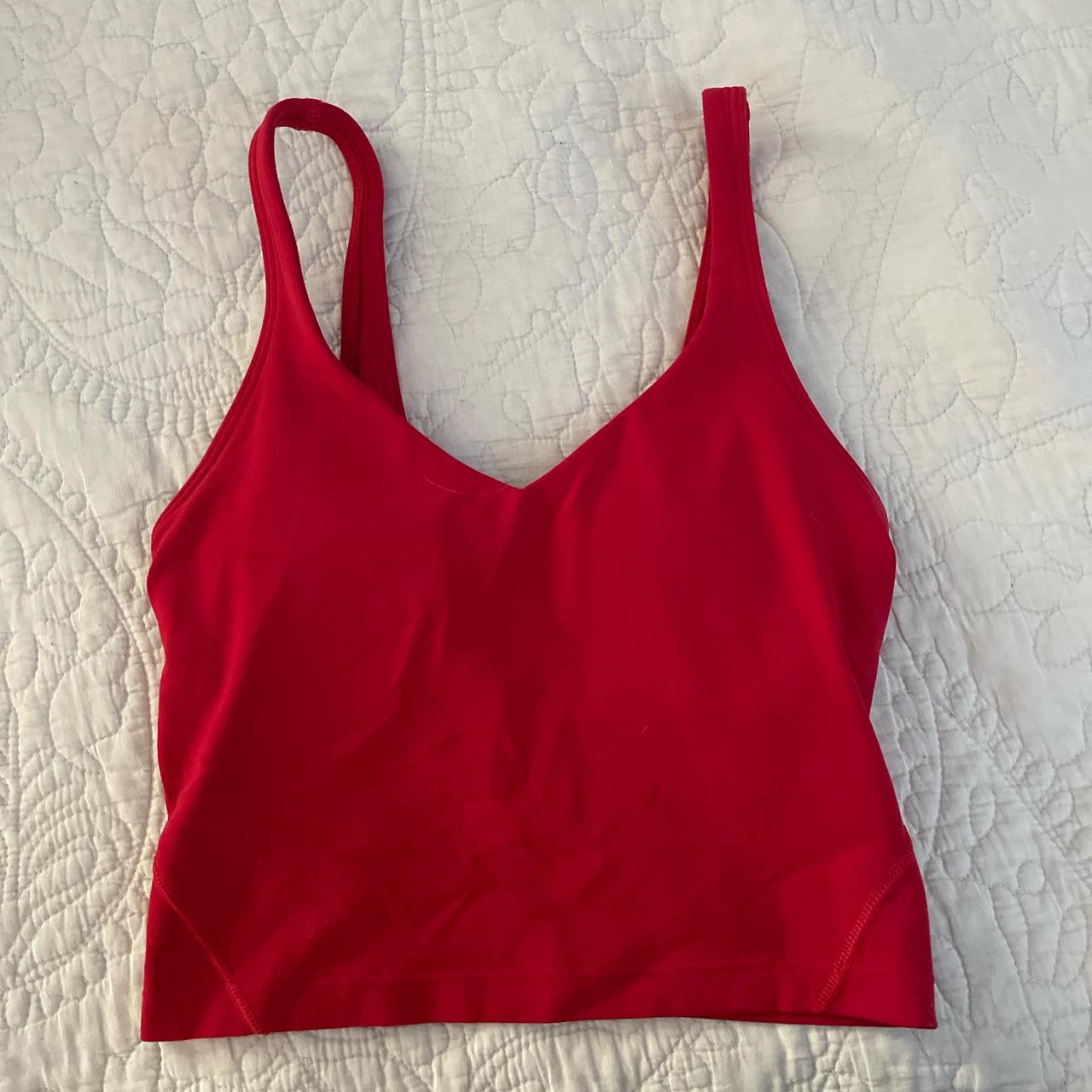 Red Lululemon Align tank top - Depop