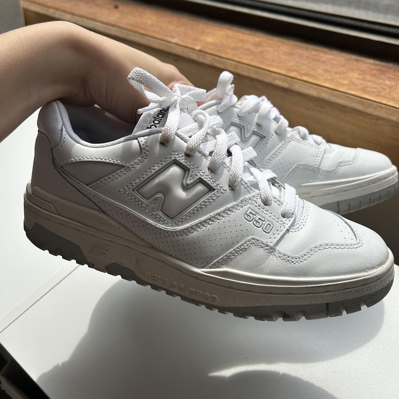 White new balance 550s. Size EU 40, US 7. Worn a... | Depop