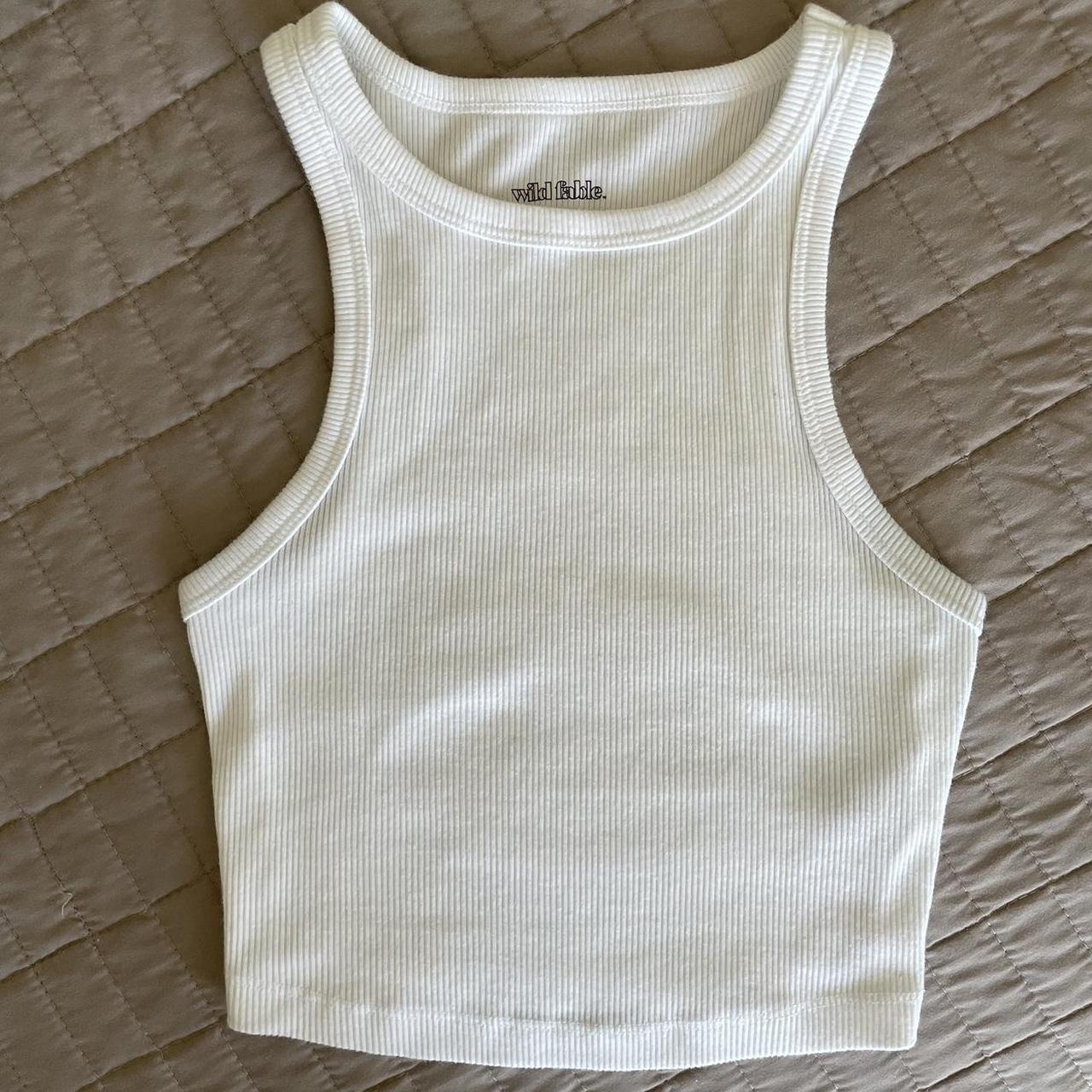 Wild fable white basic tank top - Depop