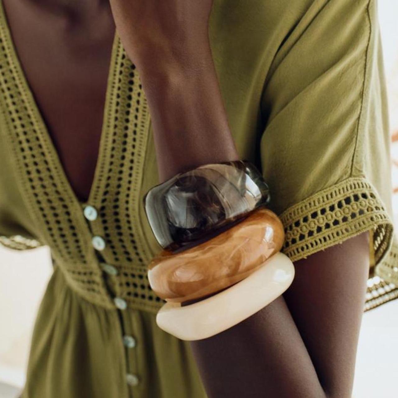 Zara Resin bracelet set - Depop