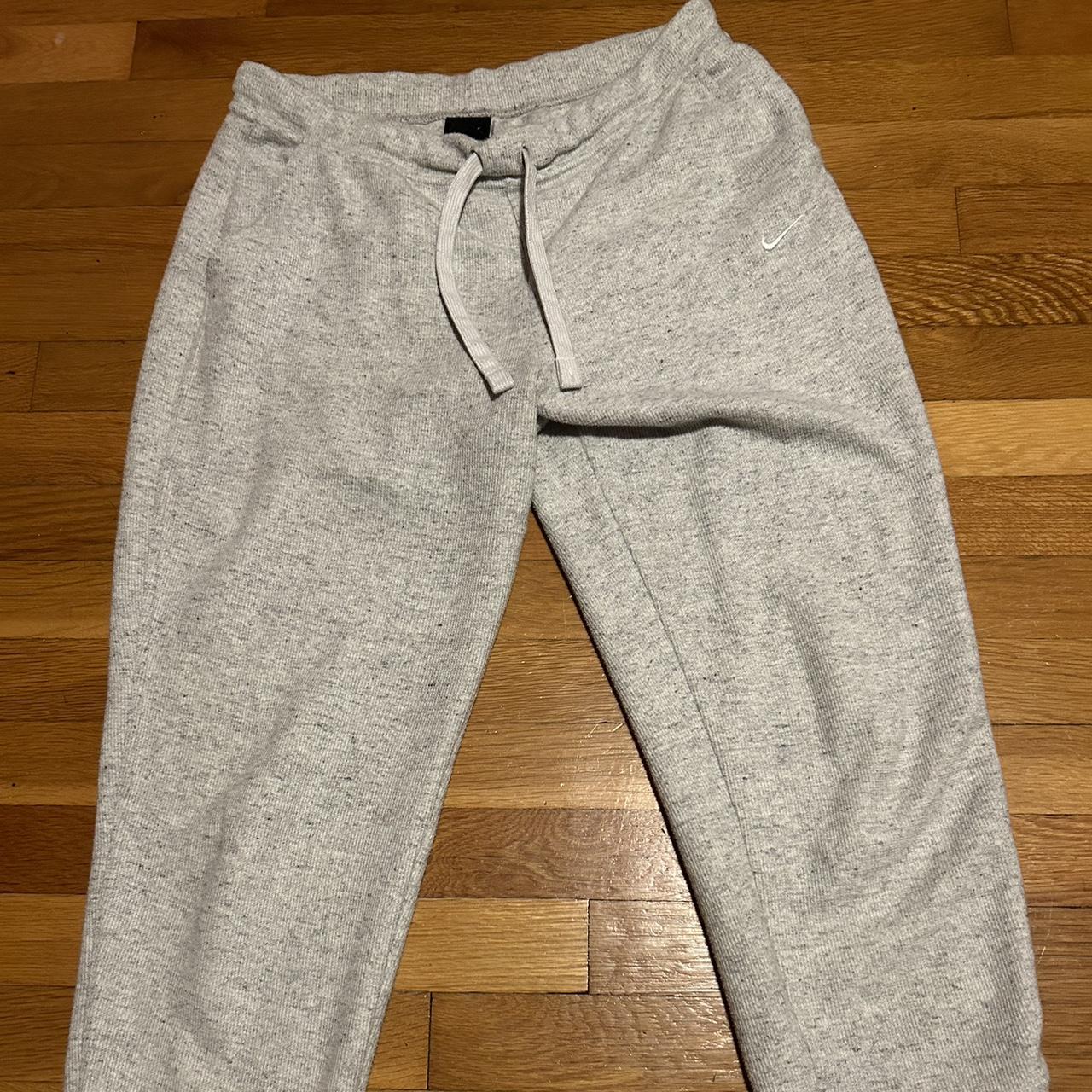 grey nike sweatpants very warm perfect for winter... - Depop